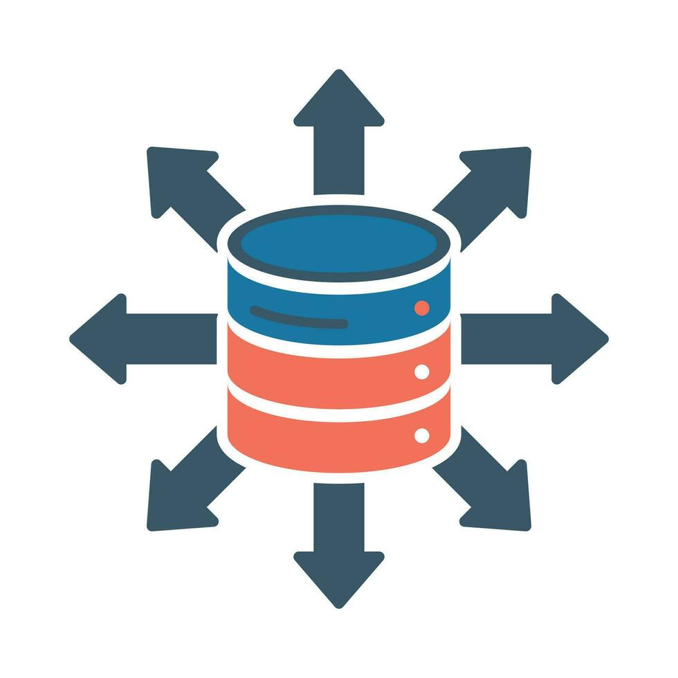 Research Data Analytics Icon Monitoring Big Data Analysis Containing Database 29566627 Vector