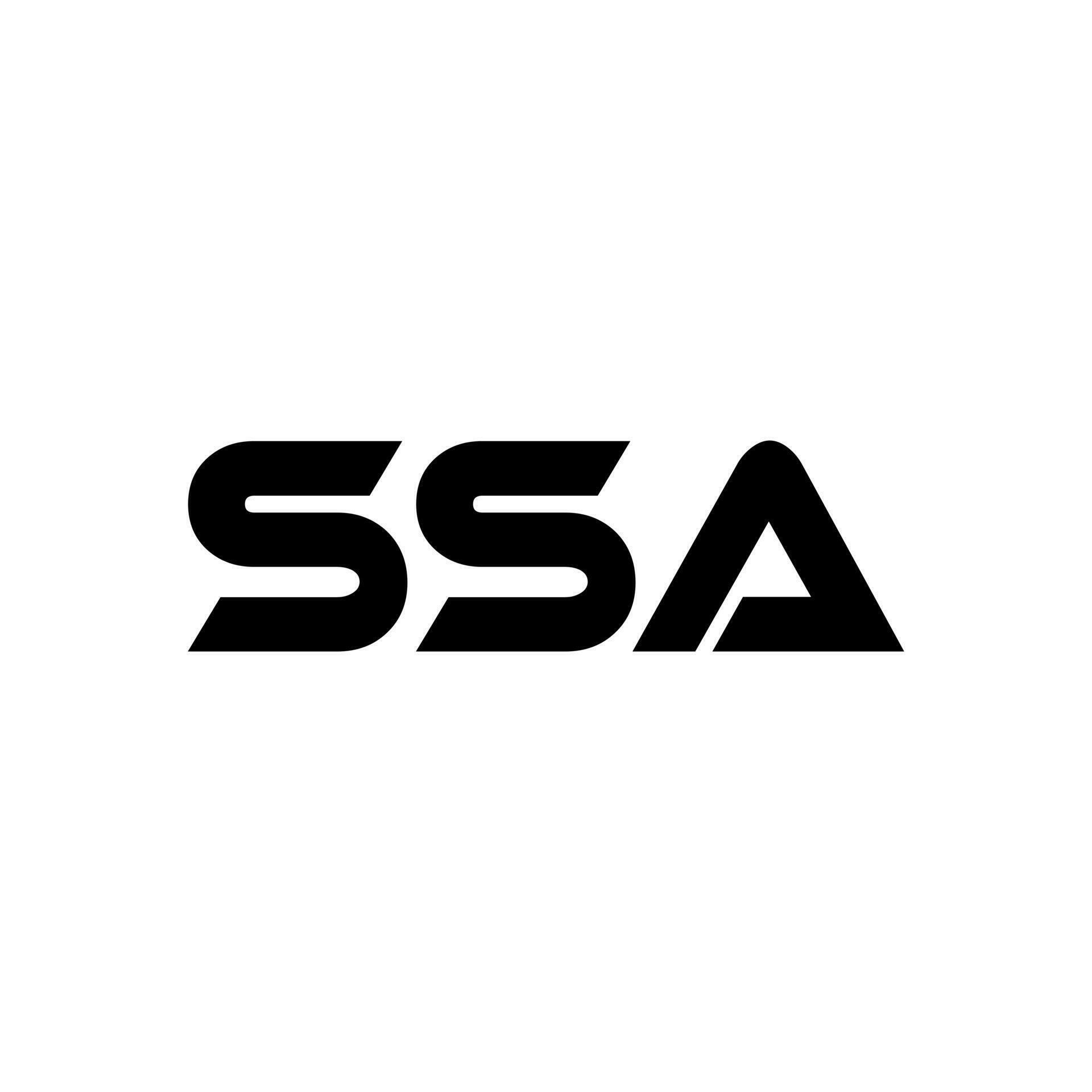 SSA Letter Logo Design, Inspiration for a Unique Identity. Modern Elegance and Creative Design ...