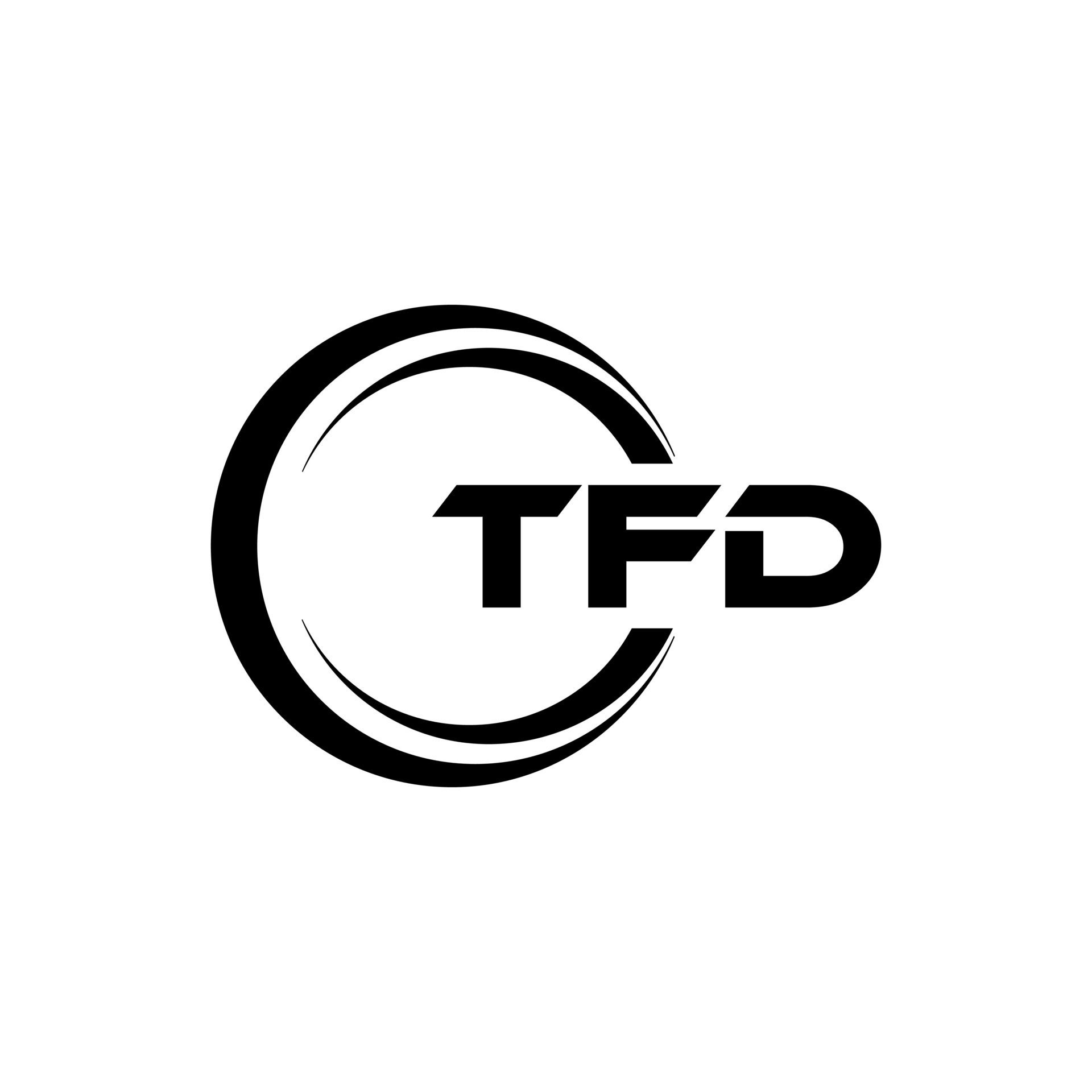 tfd letra logo diseño, inspiración para un único identidad. moderno elegancia y creativo diseño ...