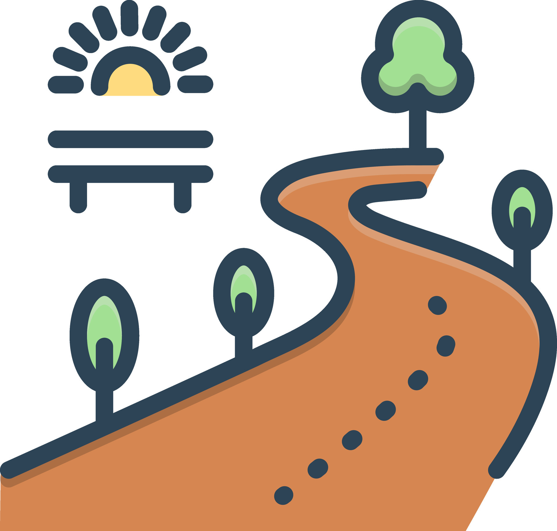 color icon for paths 29579554 Vector Art at Vecteezy