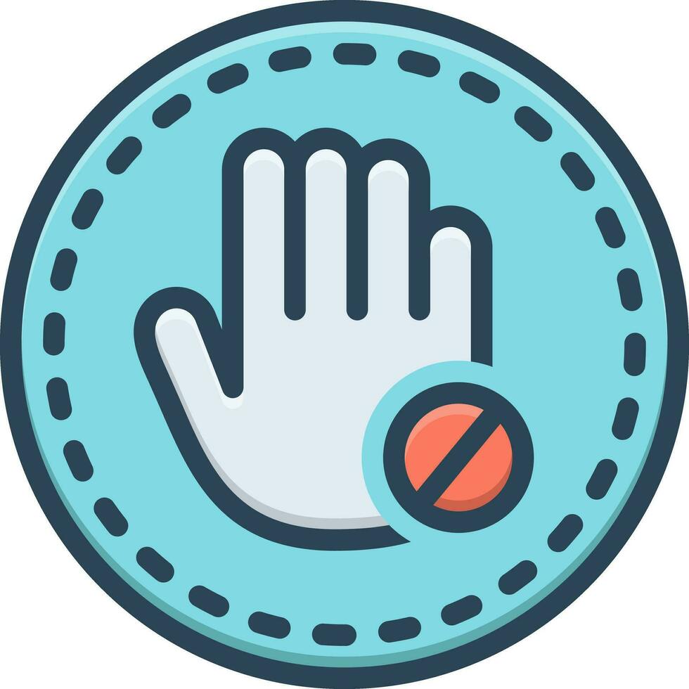 color icon for restrict 29579702 Vector Art at Vecteezy