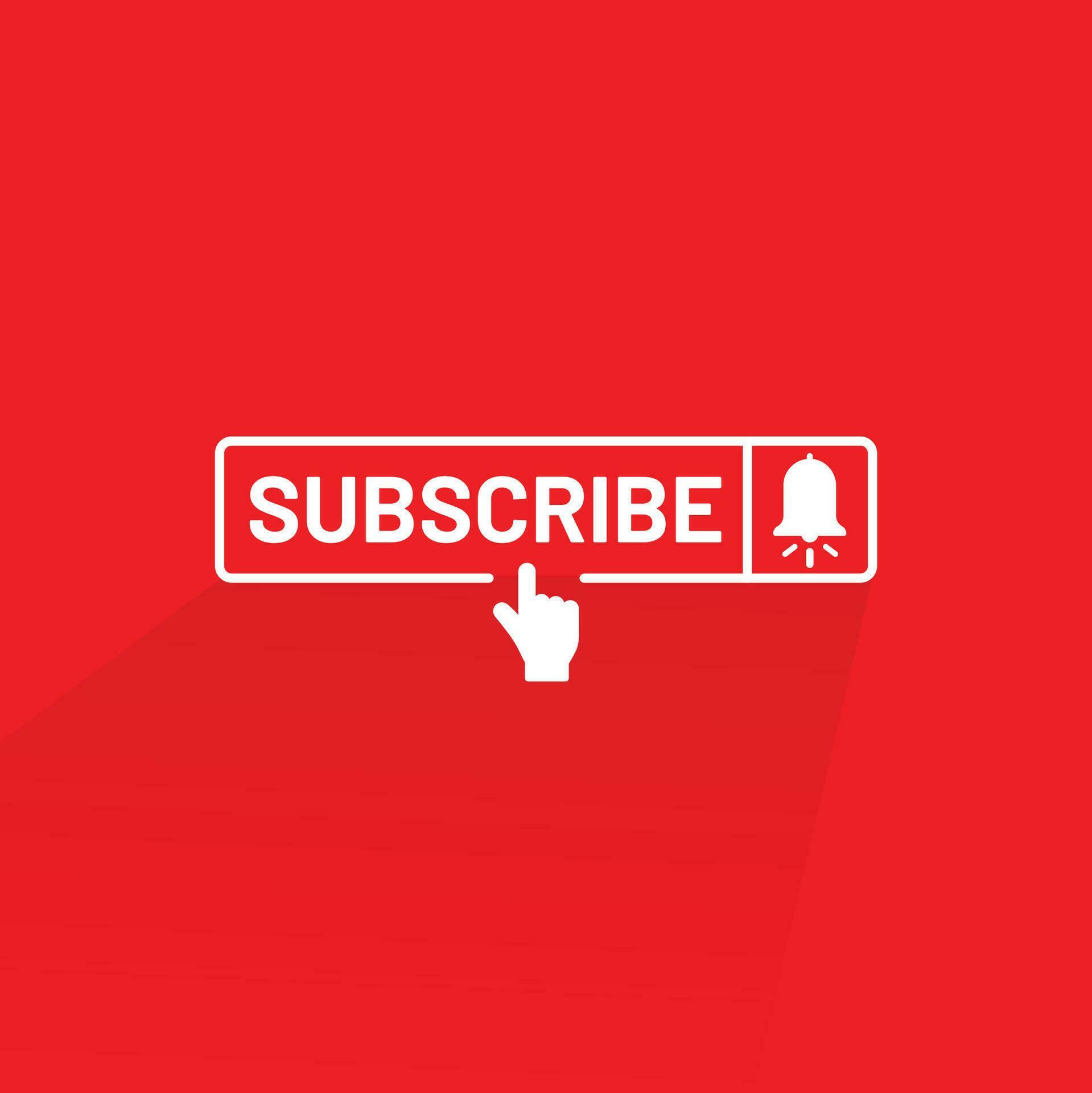 Subscribe button. bell and finger click cursor. Line with editable stroke 29582169 Vector Art at ...