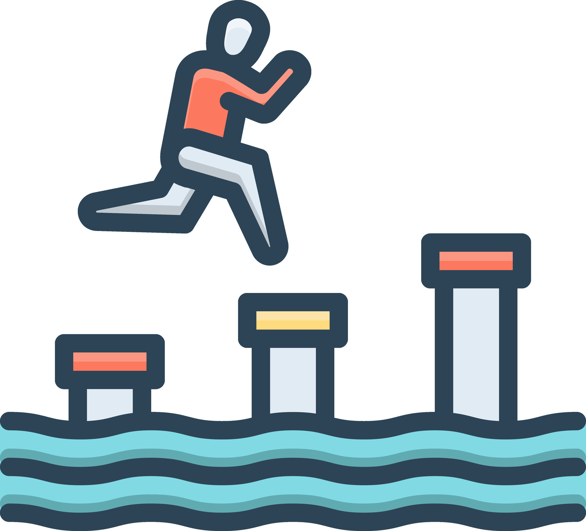 color icon for jumping 29583348 Vector Art at Vecteezy