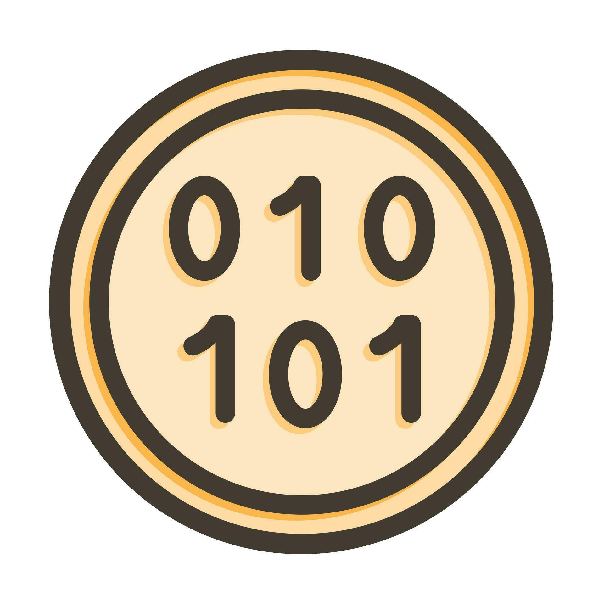 Binary Vector Thick Line Filled Colors Icon For Personal And Commercial ...