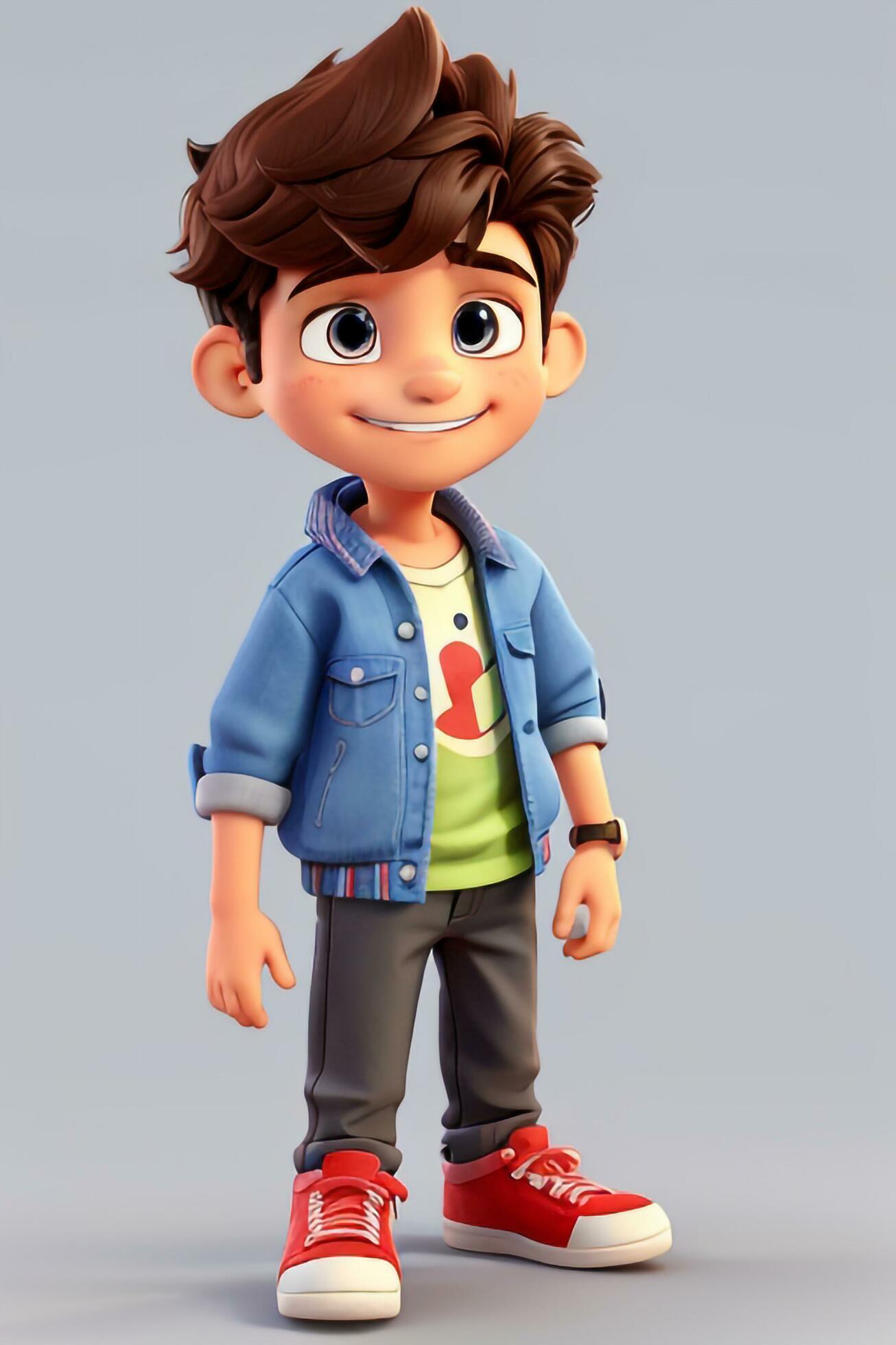 3D cartoon boy character animation photos 29591745 Stock Photo at Vecteezy