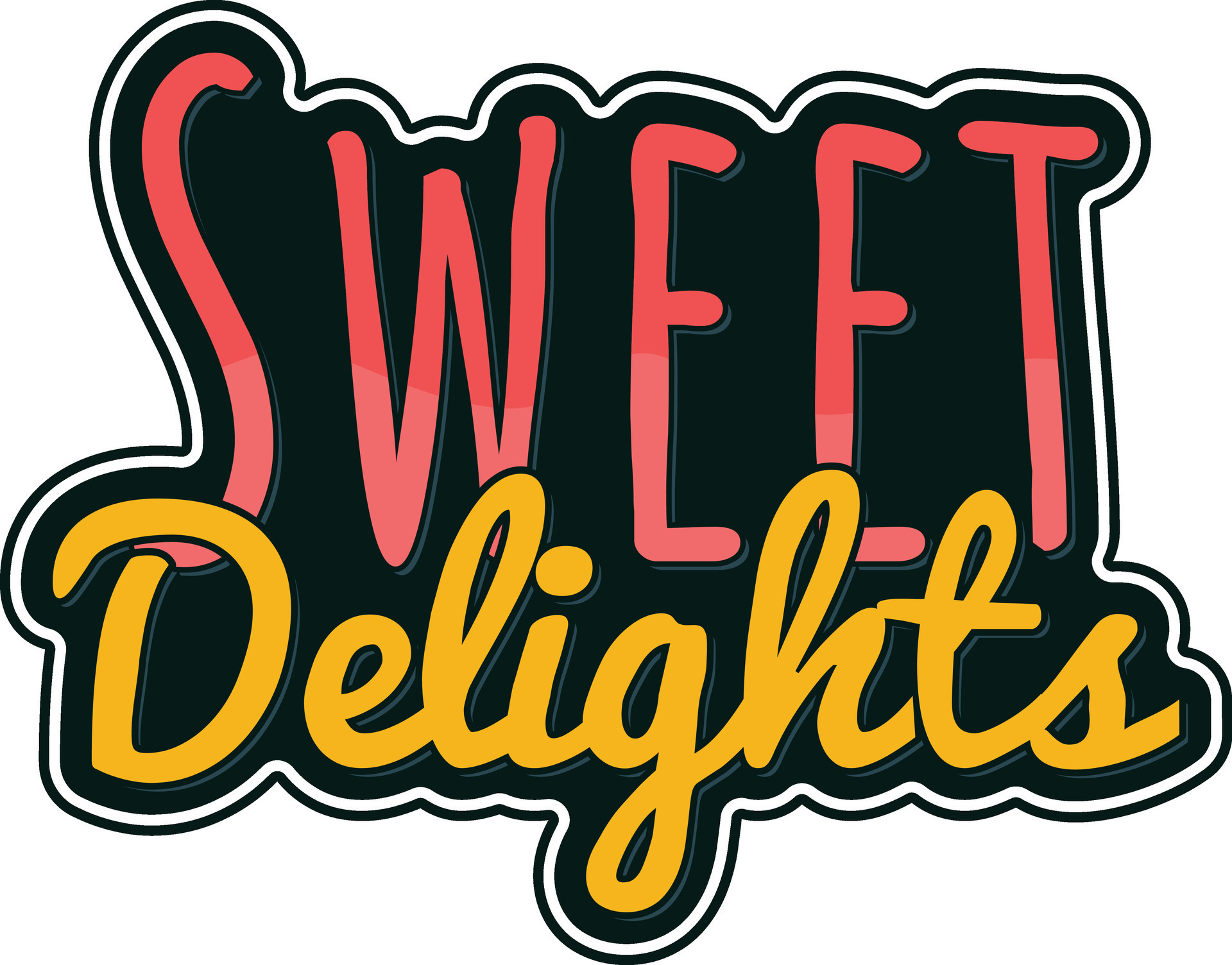 Sweet Delights Lettering Vector Design 29593138 Vector Art at Vecteezy