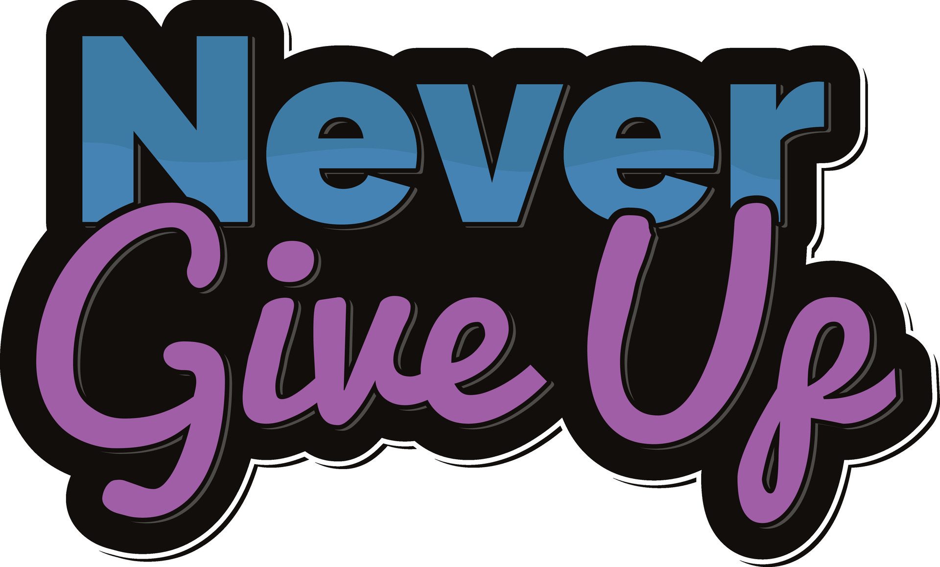 Never Give Up Lettering Vector Design 29593165 Vector Art At Vecteezy