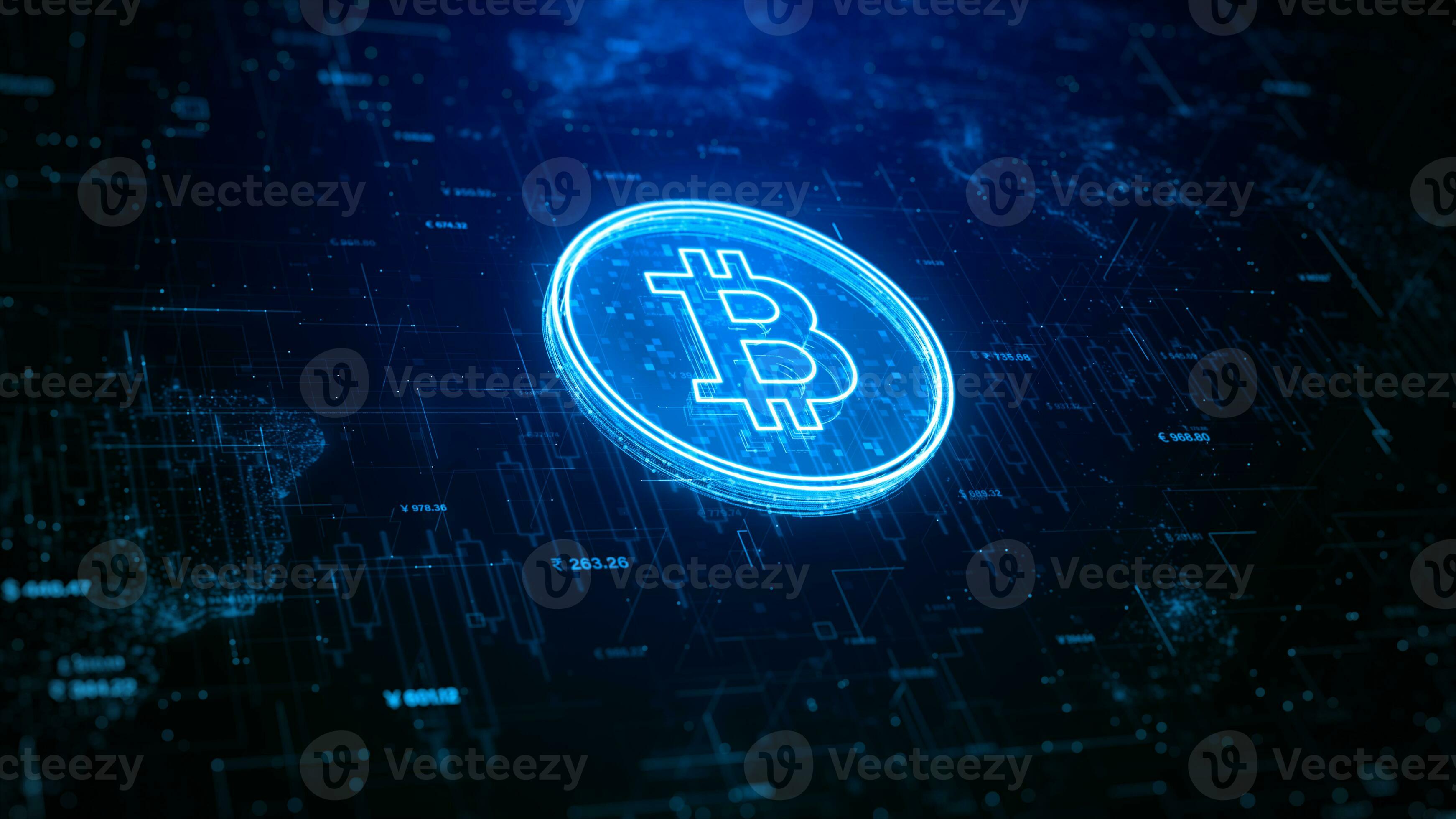 Digital money exchange, Bitcoin crypto currency digital encryption, Technology blockchain and ...