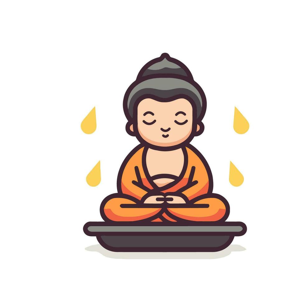 Buddhist monk meditating in lotus pose, vector illustration 29593311 ... Buddhist monk meditating in lotus pose, vector illustration 29593311 ...