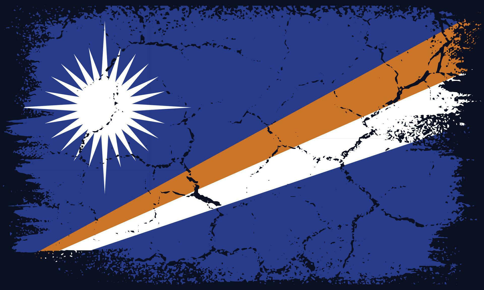 Free Vector Flat Design Grunge Marshall Islands Flag Background ...