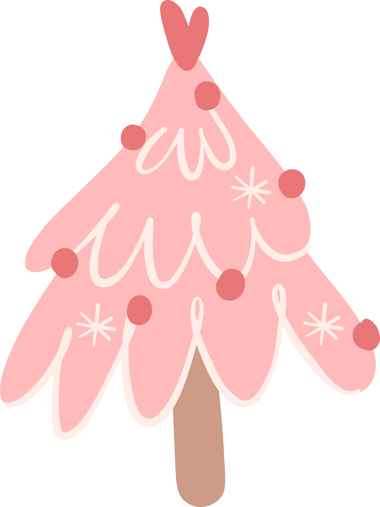 Pink Christmas tree 29604351 PNG