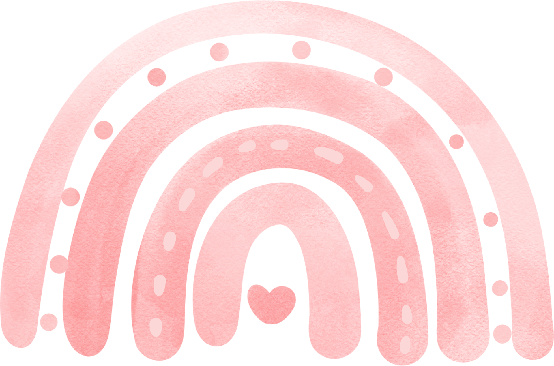 Boho rainbow pink watercolor nursery illustration 29604565 PNG