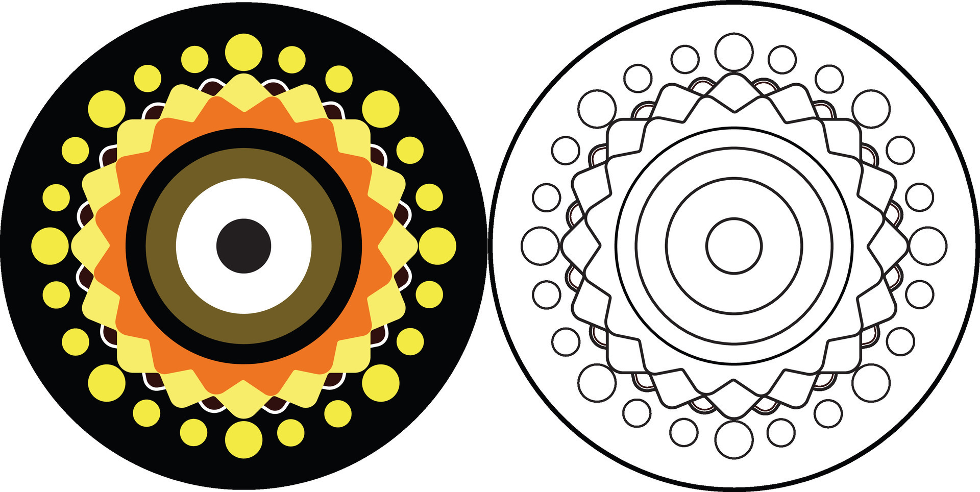 circle pattern design illustration vector art 29606118 Vector Art at ...