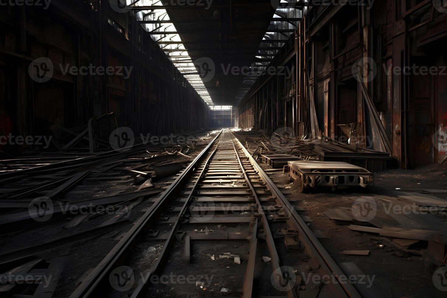 Mine Railway In Undergroud Neural Network Ai Generated 29614391 Stock