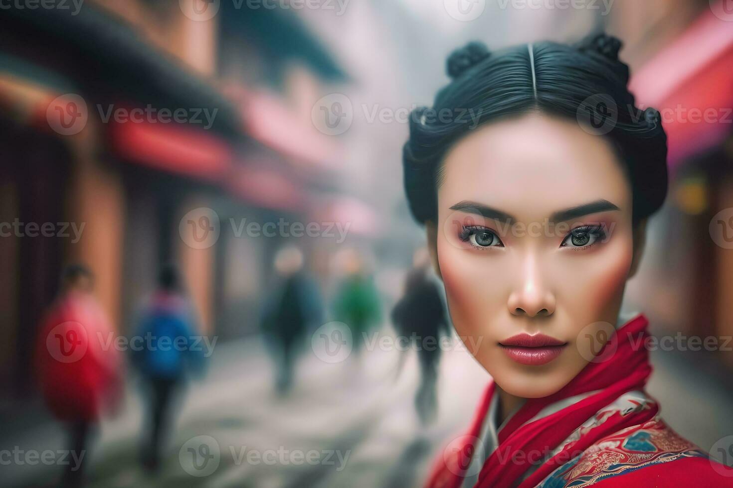 Beautiful Asian chinese woman portrait. Neural network AI generated 29614978 Stock Photo at Vecteezy