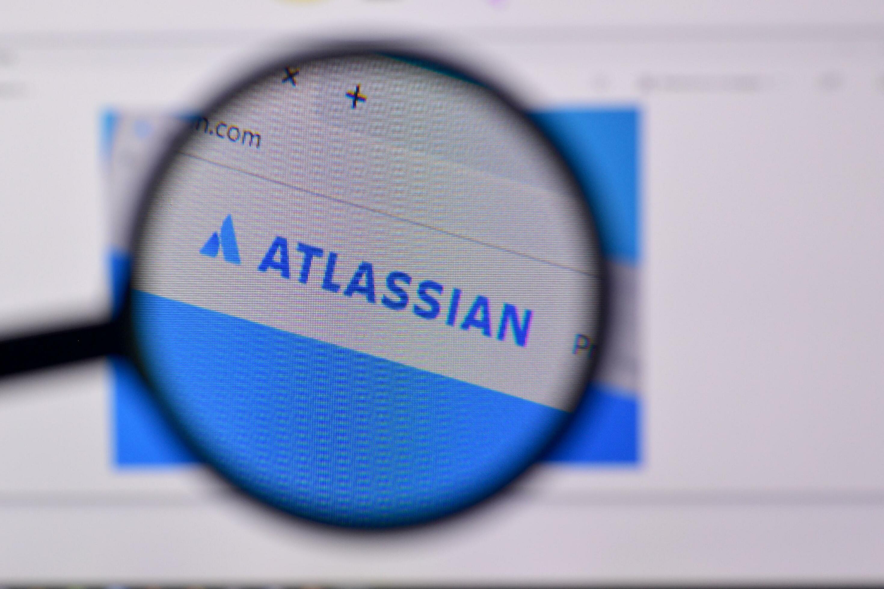 Homepage of atlassian website on the display of PC, url - atlassian.com. 29619819 Stock Photo at ...