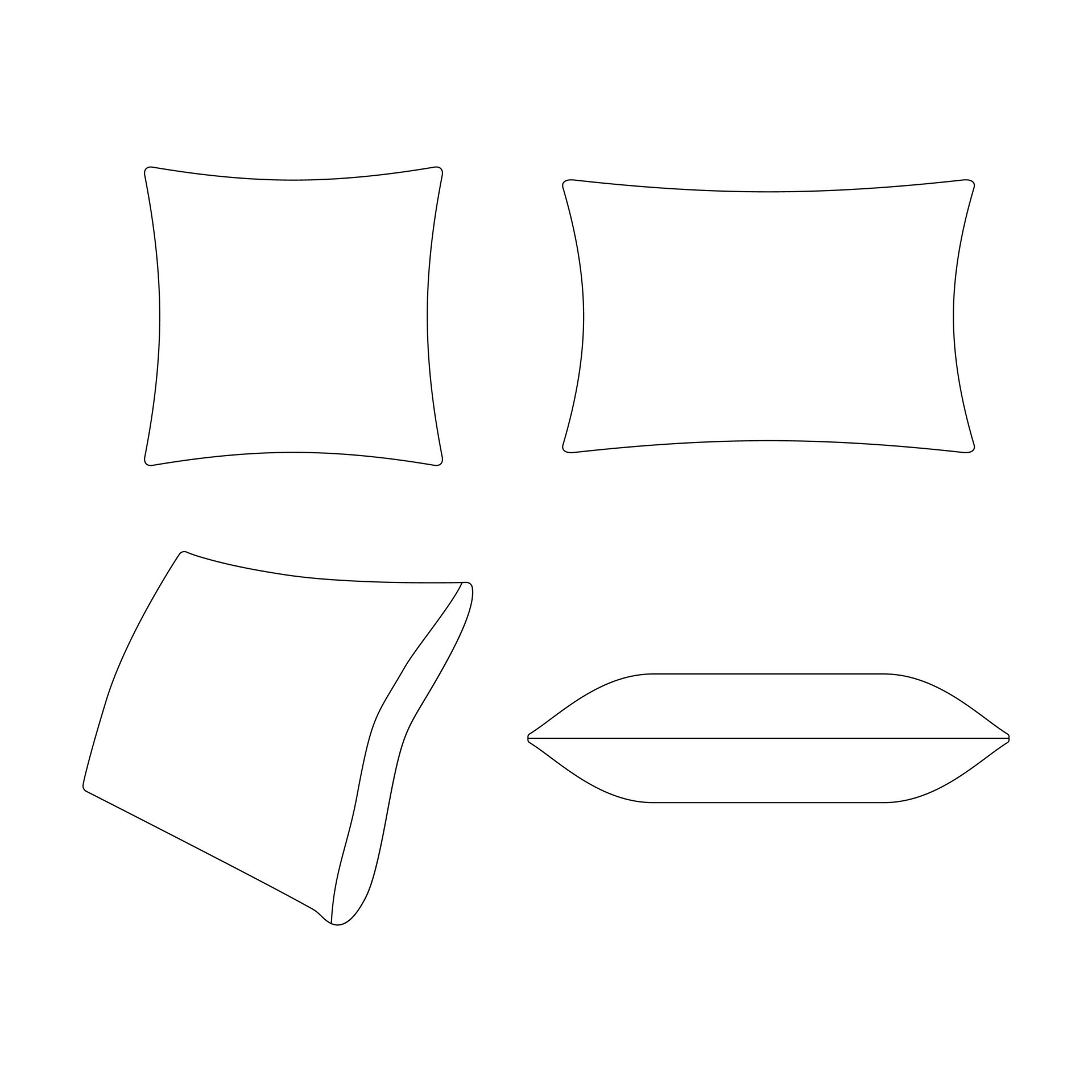 Template Pillow Vector Illustration Flat Design Outline Clothing Collection 29620747 Vector Art