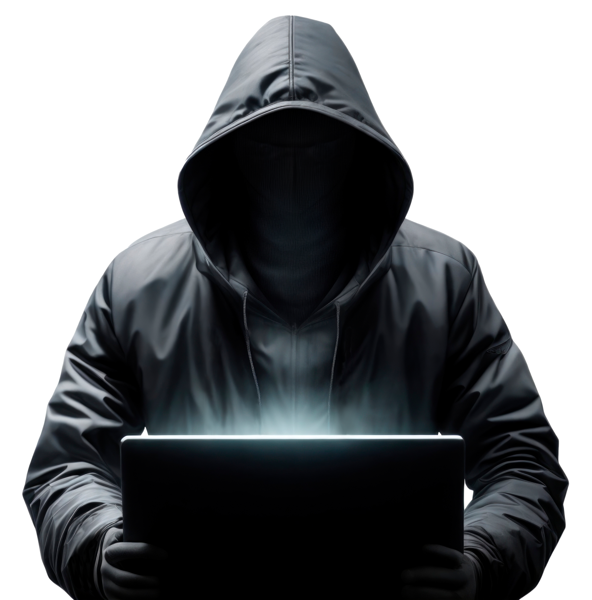 hacker con ordenador portátil hackear computadora sistema aislado en ...