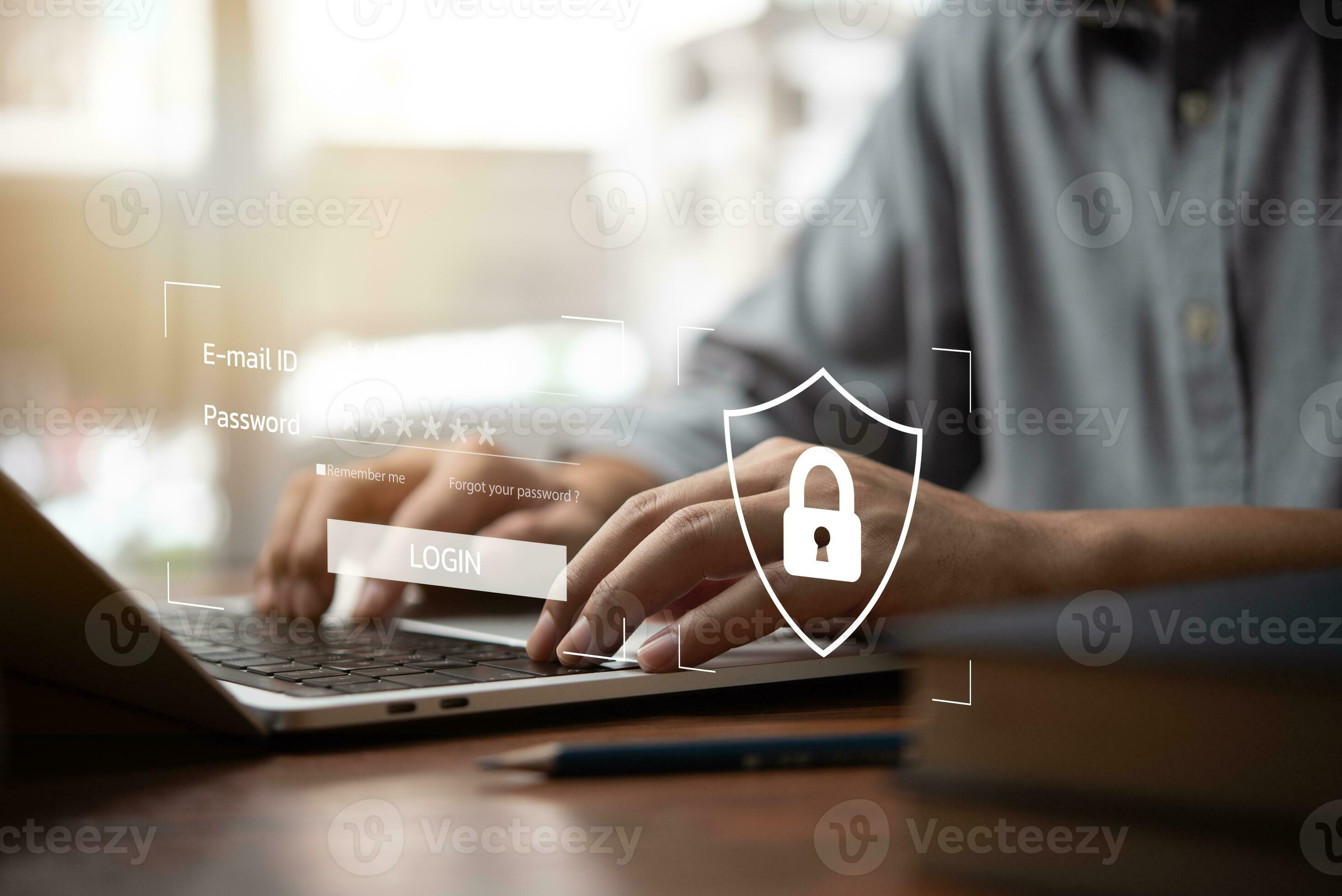 Cybersecurity Technology On Website For Data Protection Username And