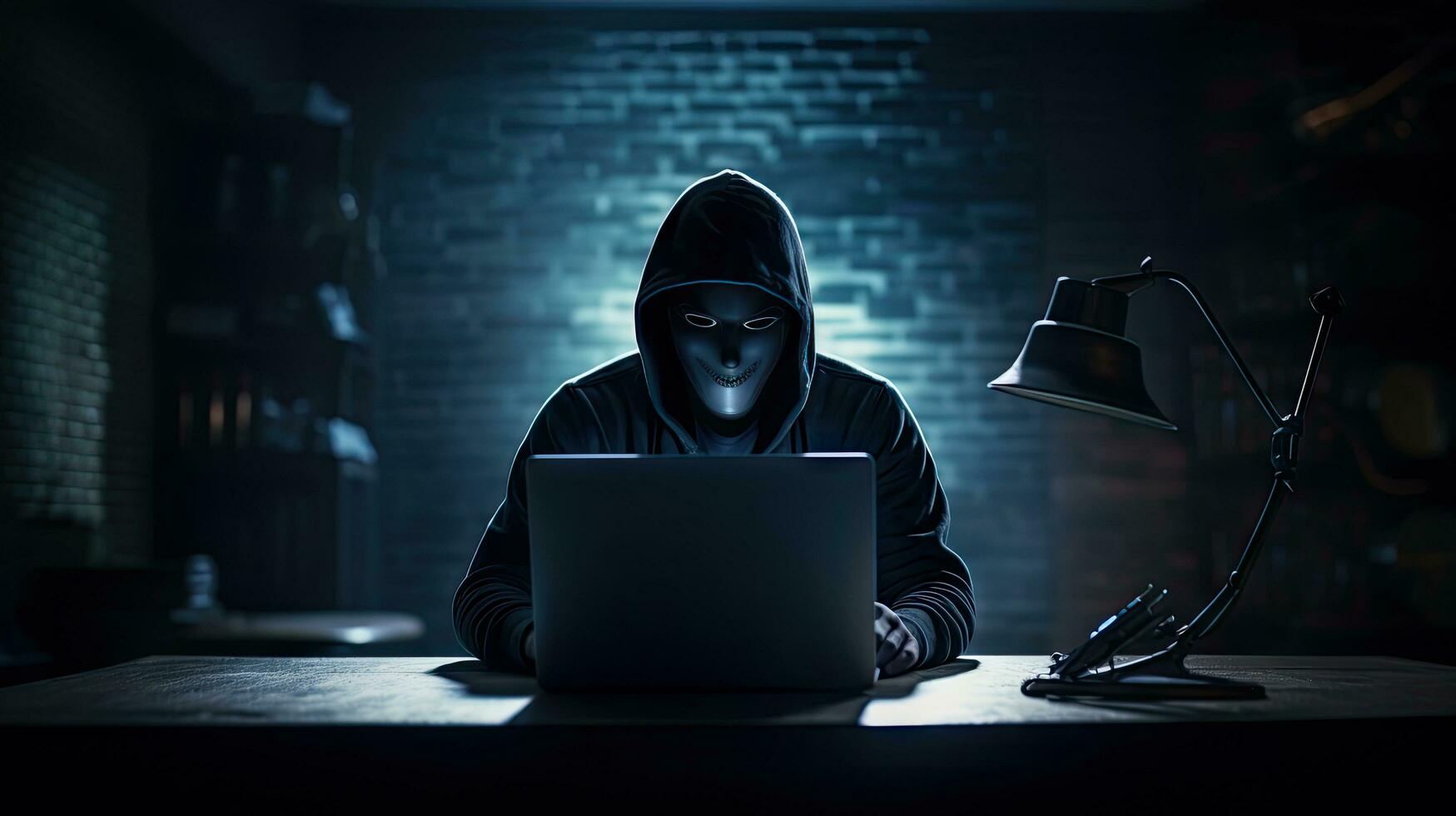 Hackers and Malware Hacker uses abstract laptop with binary code digital interface. 29631348 ...