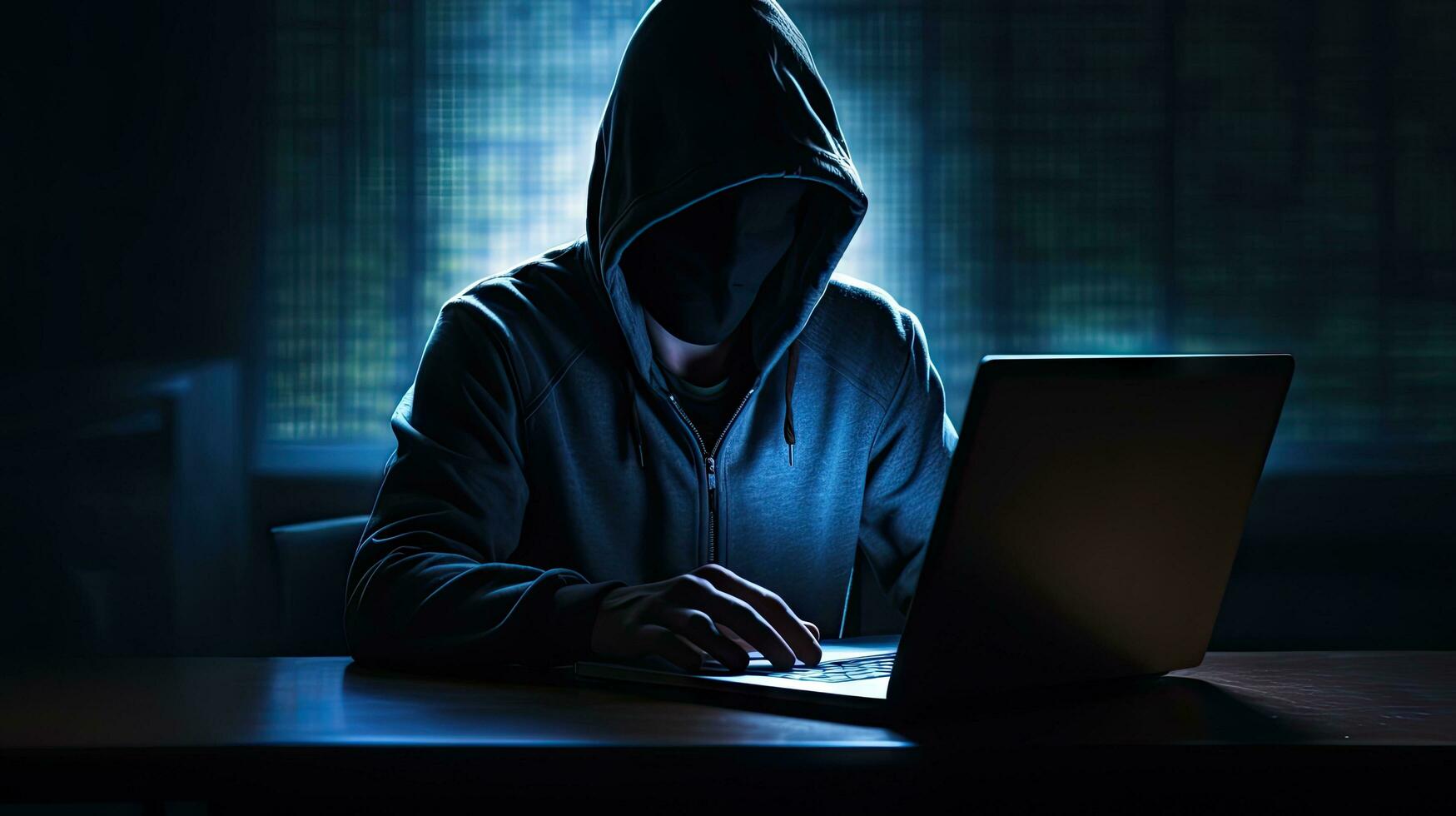 Hackers and Malware Hacker uses abstract laptop with binary code digital interface. 29631354 ...