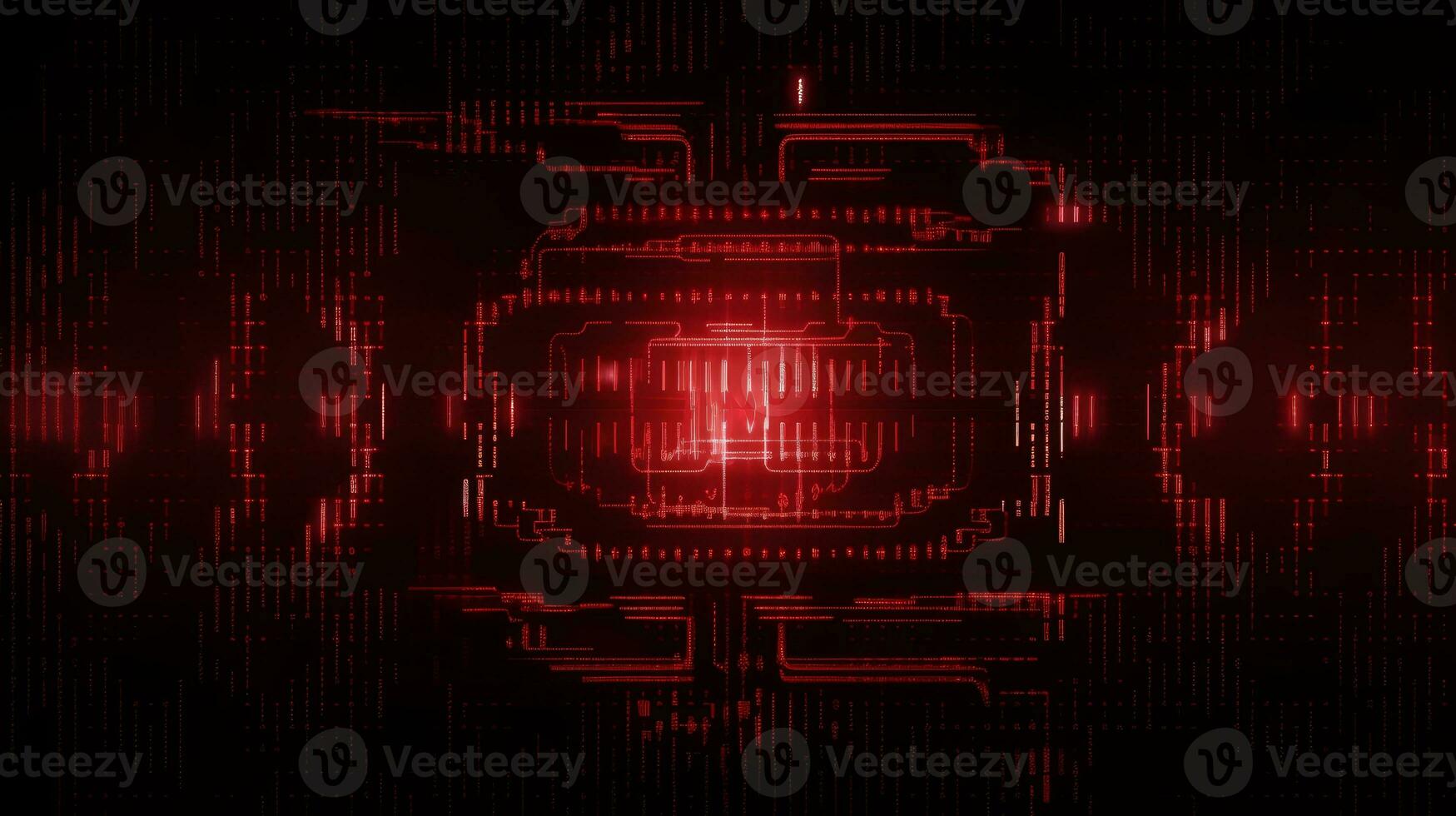 Red abstract binary code elements generative AI 29642127 Stock Photo at ...
