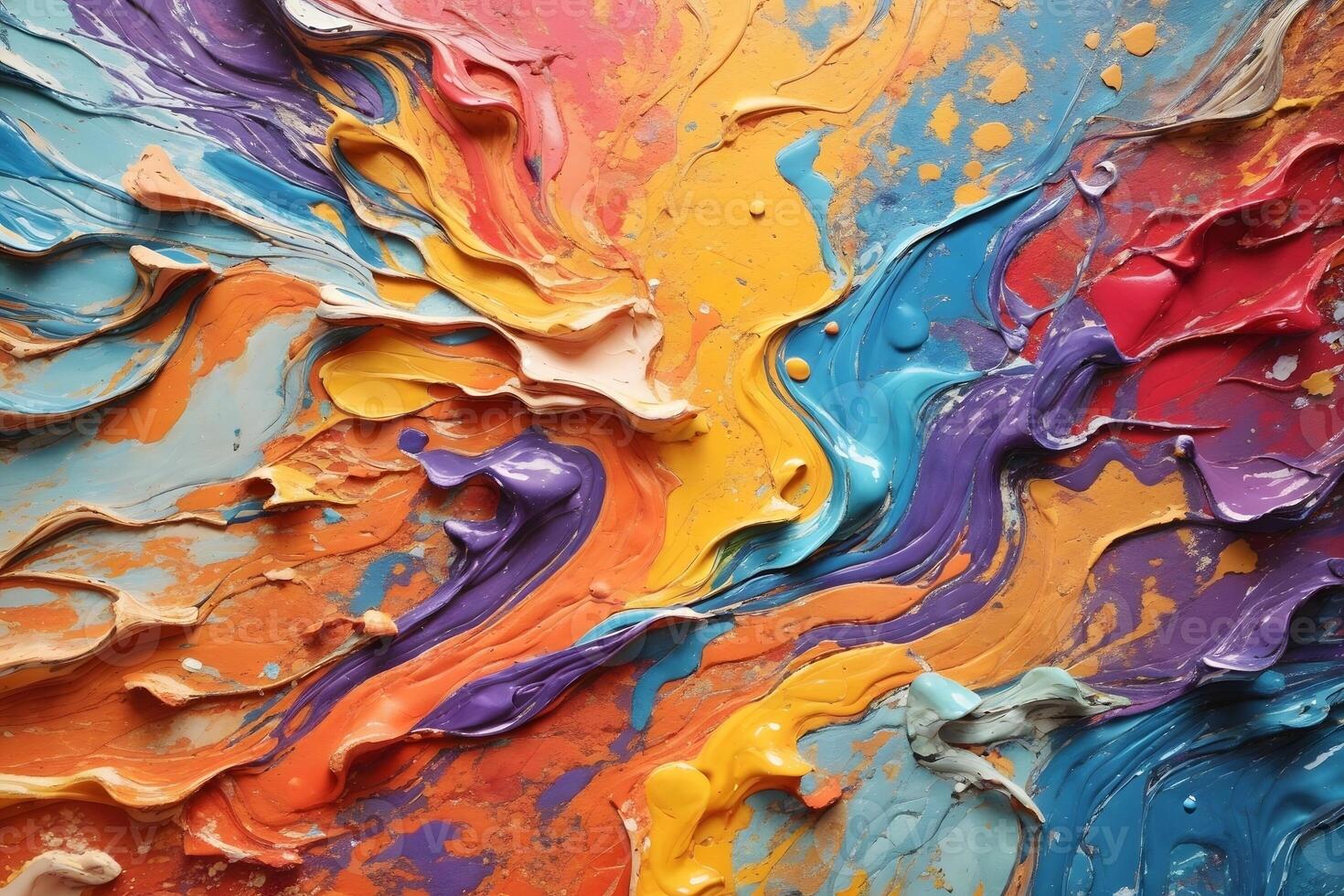 Liquid Paint Background, Oil Paint Mixed on Canvas, Acrylic paint ...