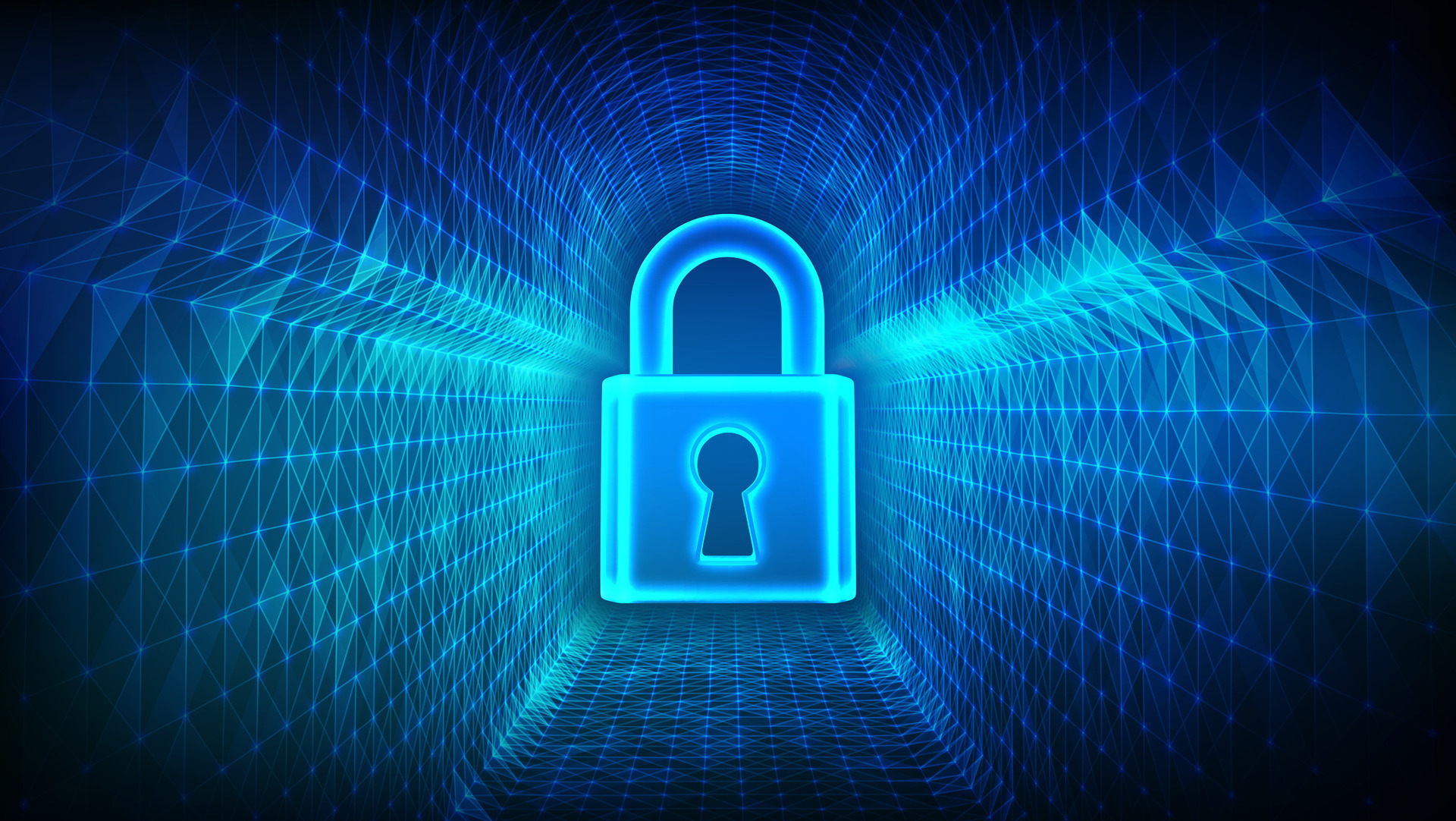 Lock Cyber Security Padlock With Keyhole Icon Protect And Security Or Safe Concept