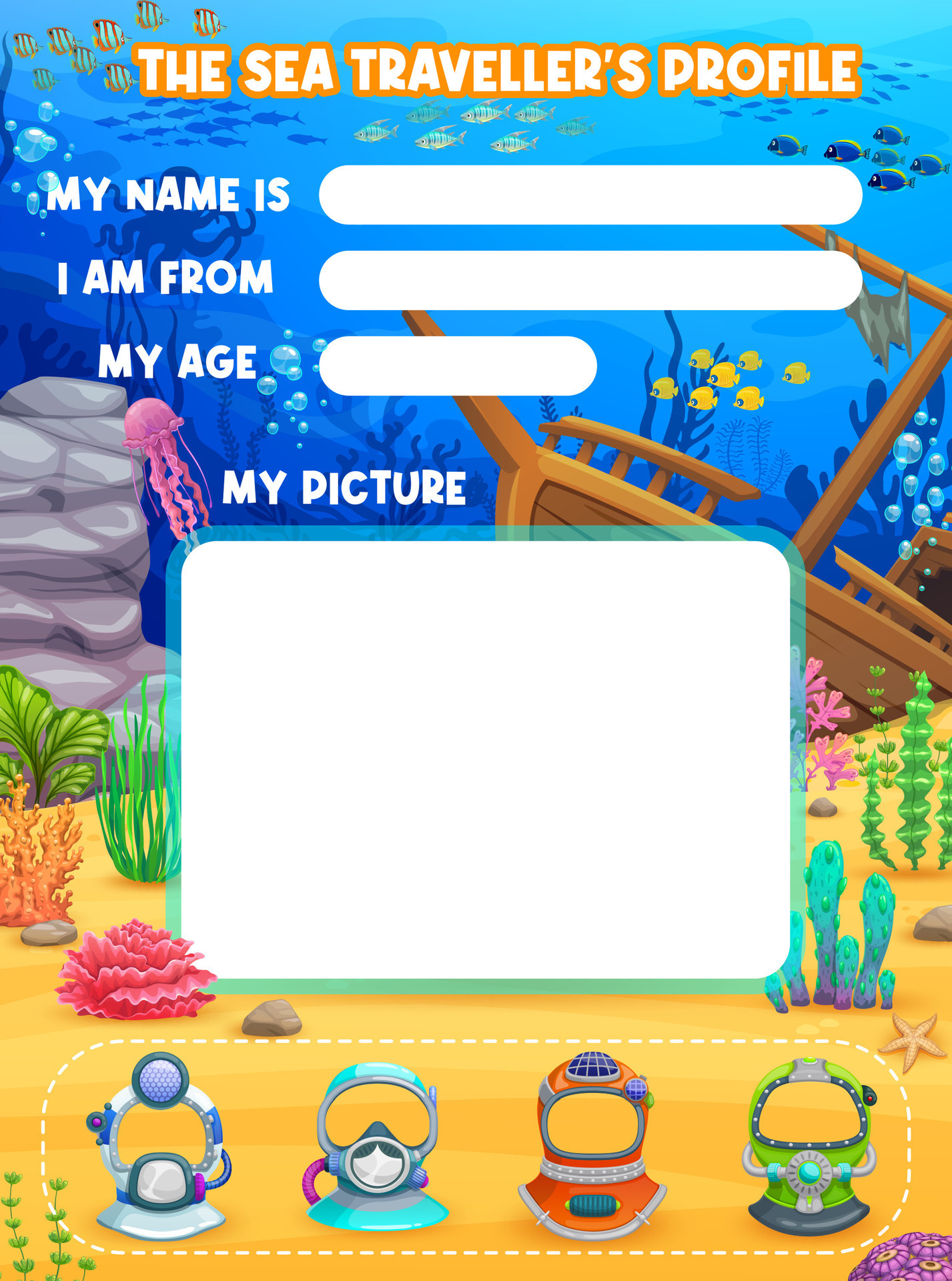 Diver profile form with sea underwater landscape 29694304 Vector Art at ... Diver profile form with sea underwater landscape 29694304 Vector Art at ...