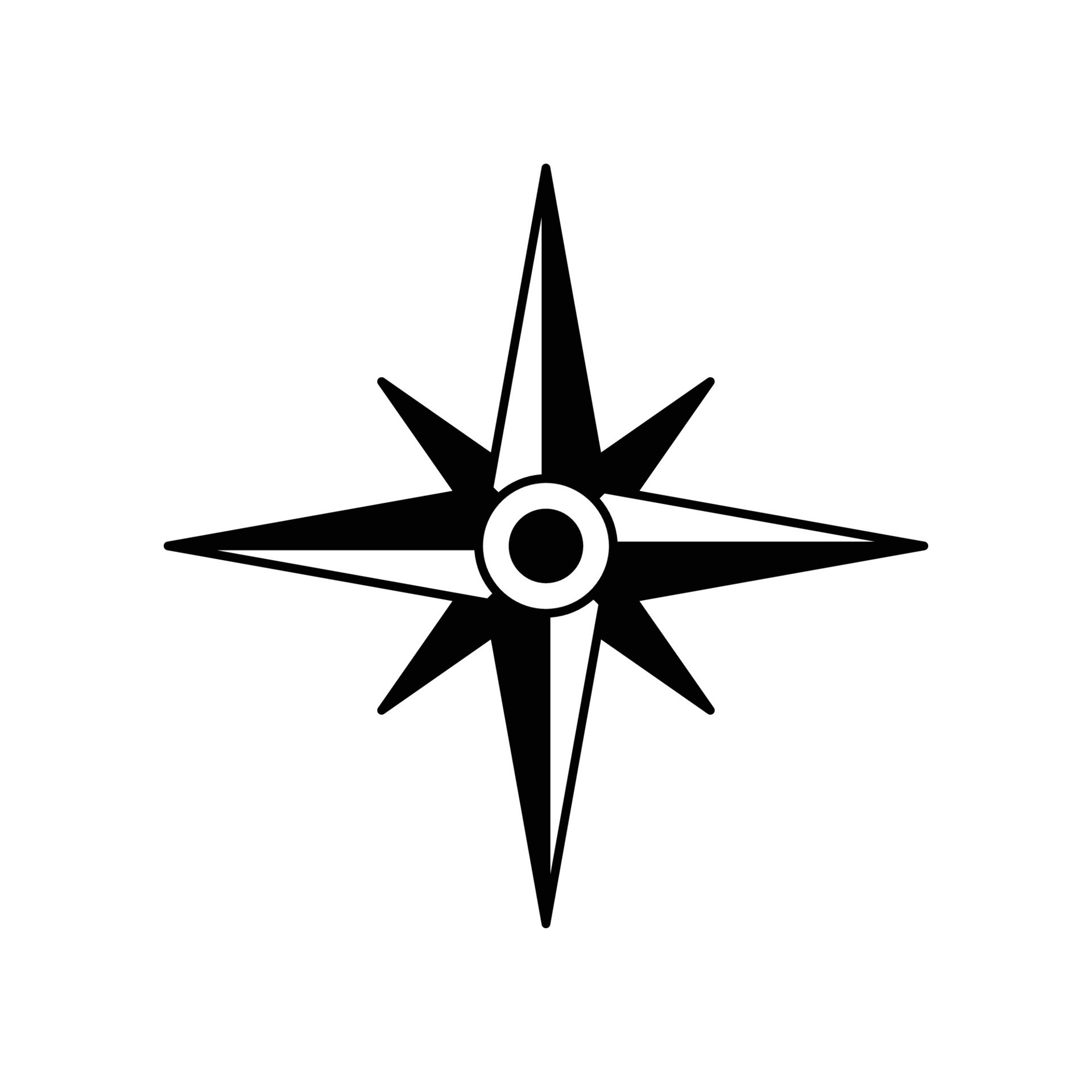 Compass Wind Rose Icon Nautical Direction And Navigation For Geography Exploration Vector