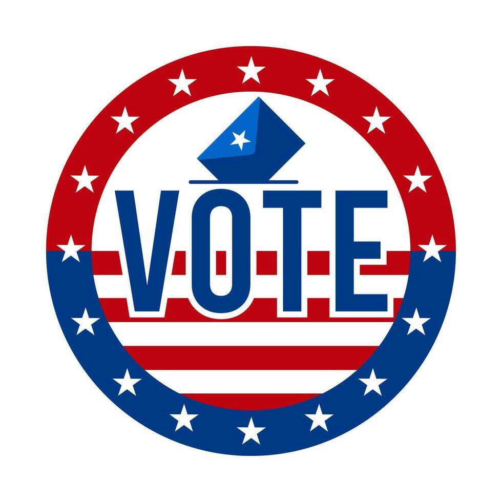 Presidential Election Vote Badge - United States of America. USA ...