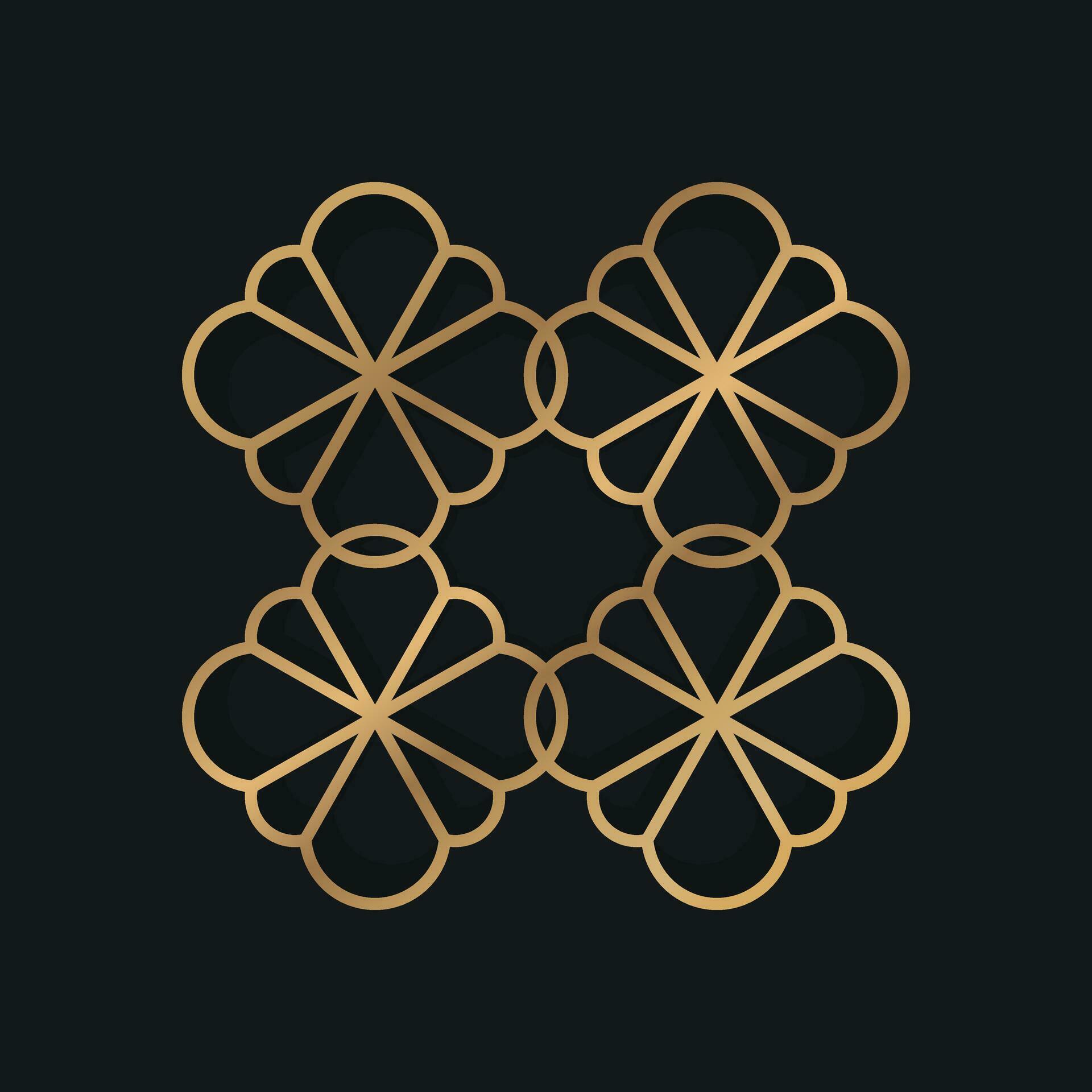 Pattern design combined with four abstract flower designs 29695492 ...