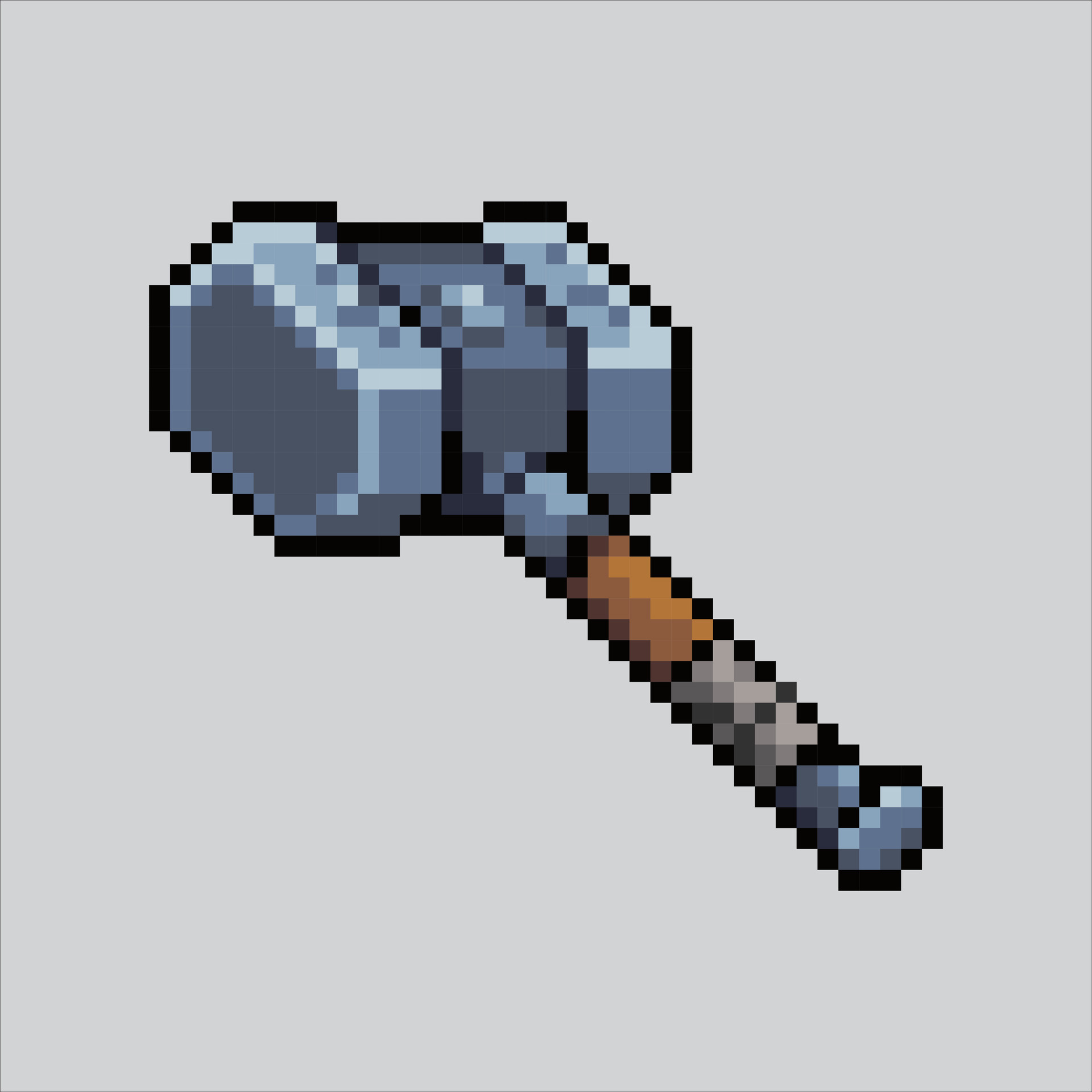 Pixel art hammer. Pixelated Hammer. Hammer icons background pixelated for the pixel art game and ...