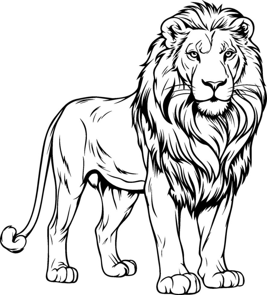 Realistic Lion Vector Illustration 29698232 Vector Art at Vecteezy