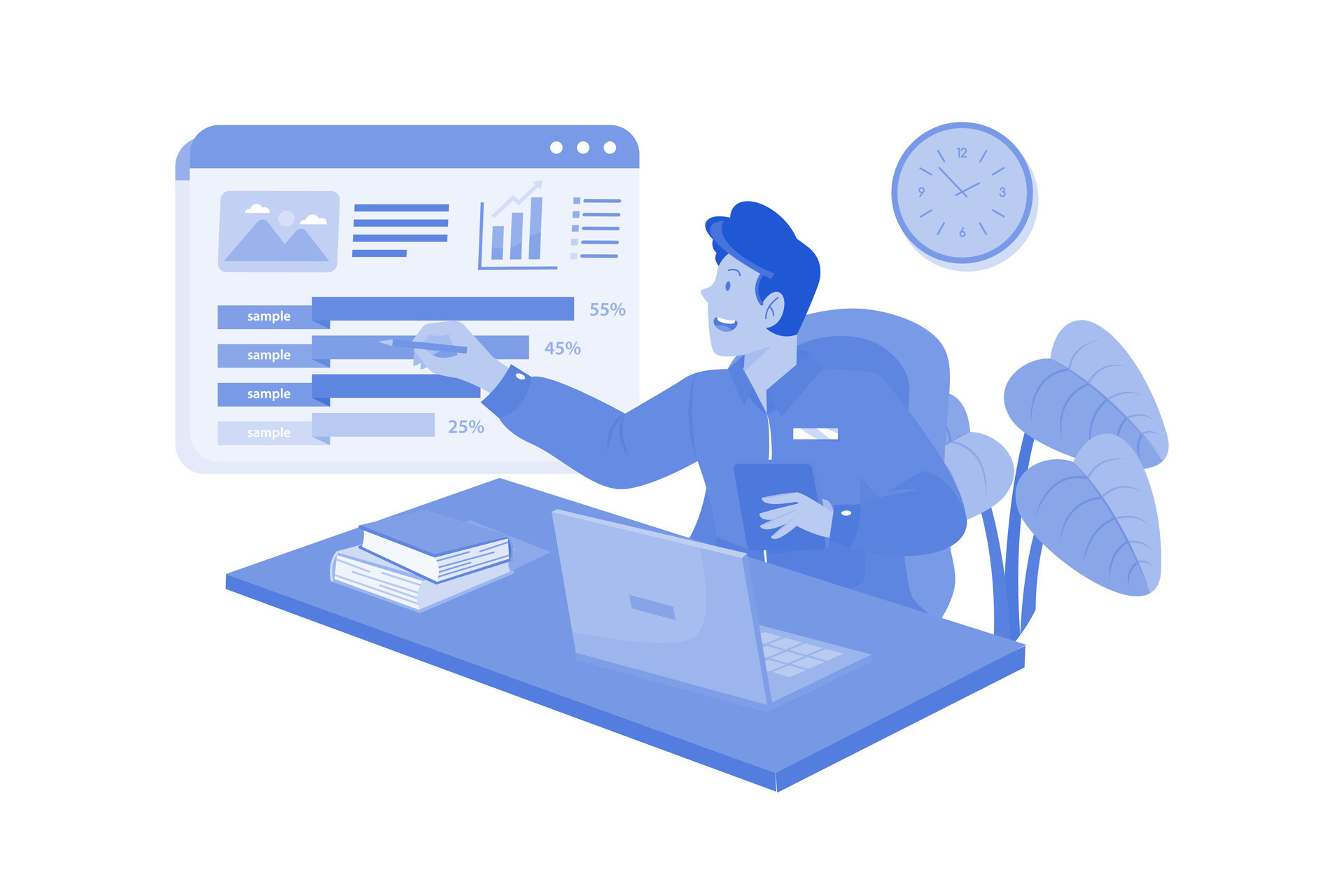 Data Analysts Analyze Campaign Performance 29698630 Vector Art At Vecteezy