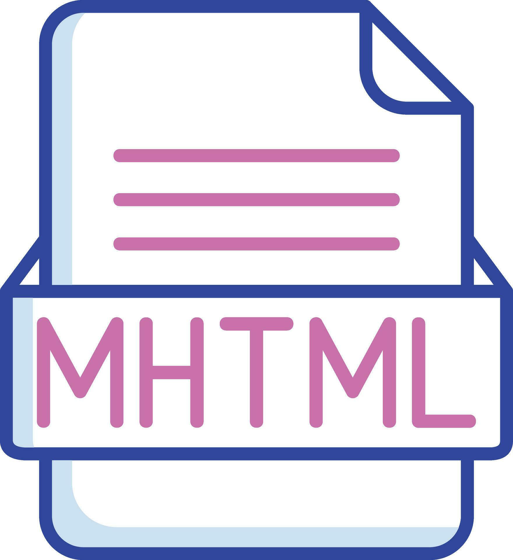 MHTML File Format Vector Icon 29699014 Vector Art at Vecteezy