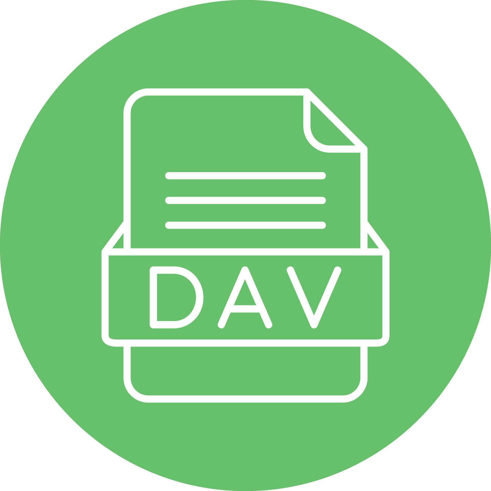DAV File Format Vector Icon 29702040 Vector Art at Vecteezy