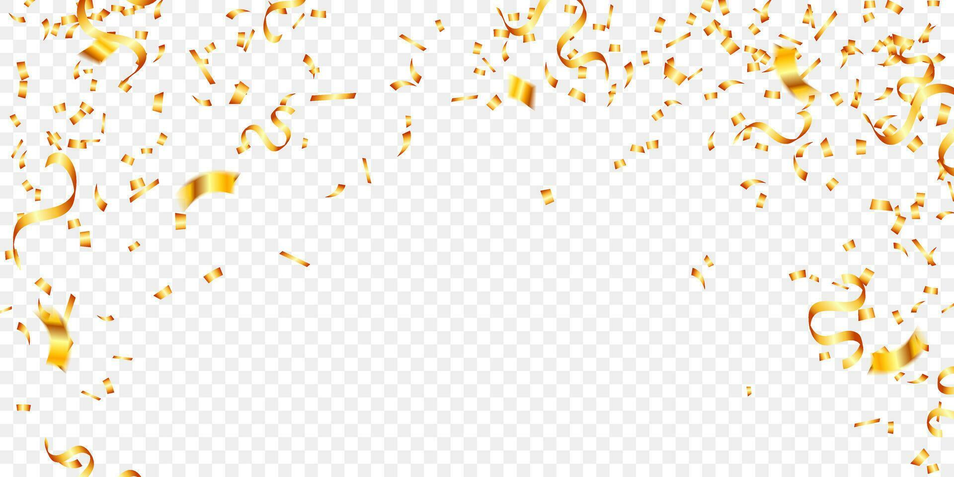 golden confetti abstract background isolated for celebration, surprise party, birthday and happy ...