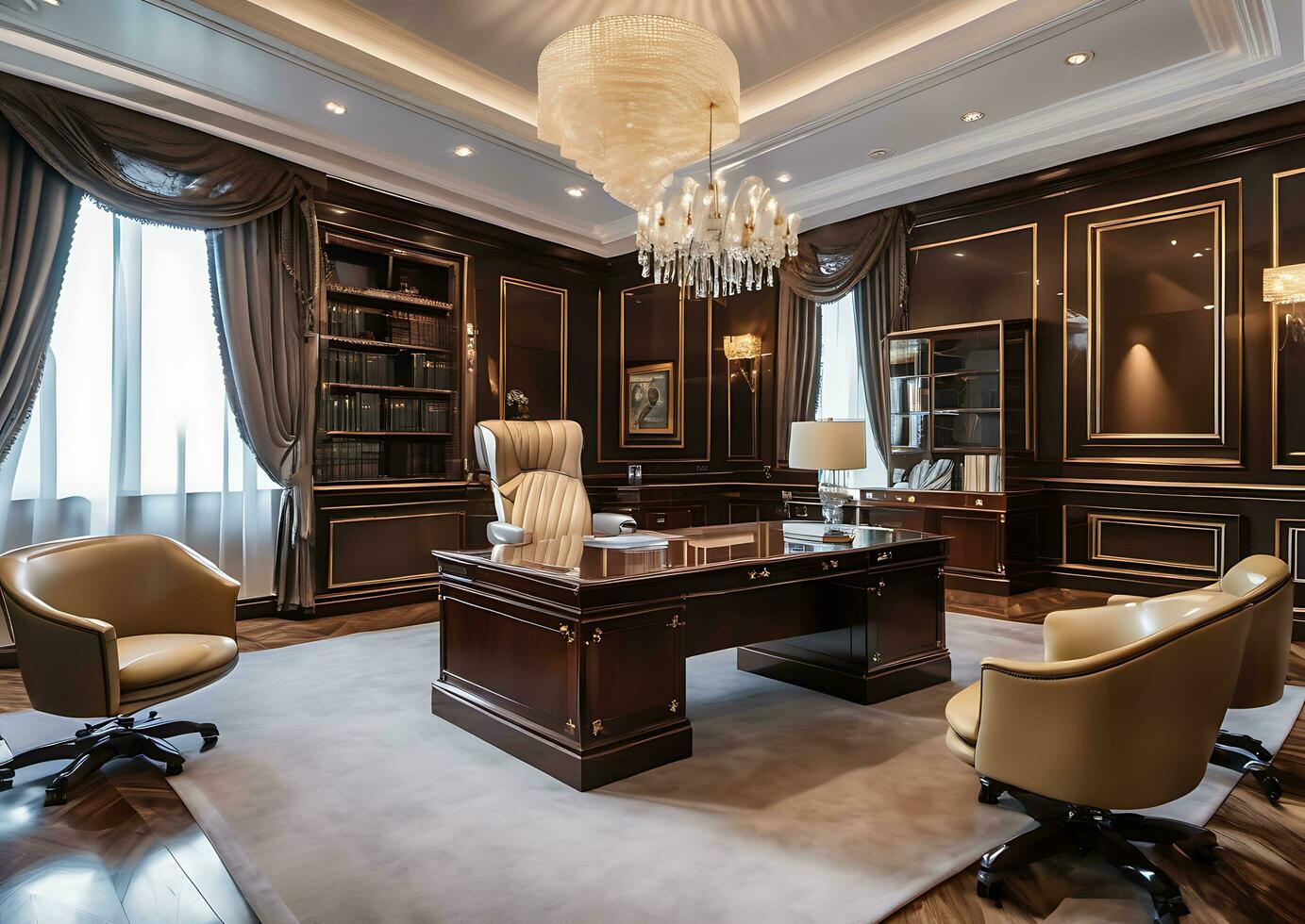 Luxury Office and Working Room in Executive Office AI Generated 29706528 Stock Photo at Vecteezy