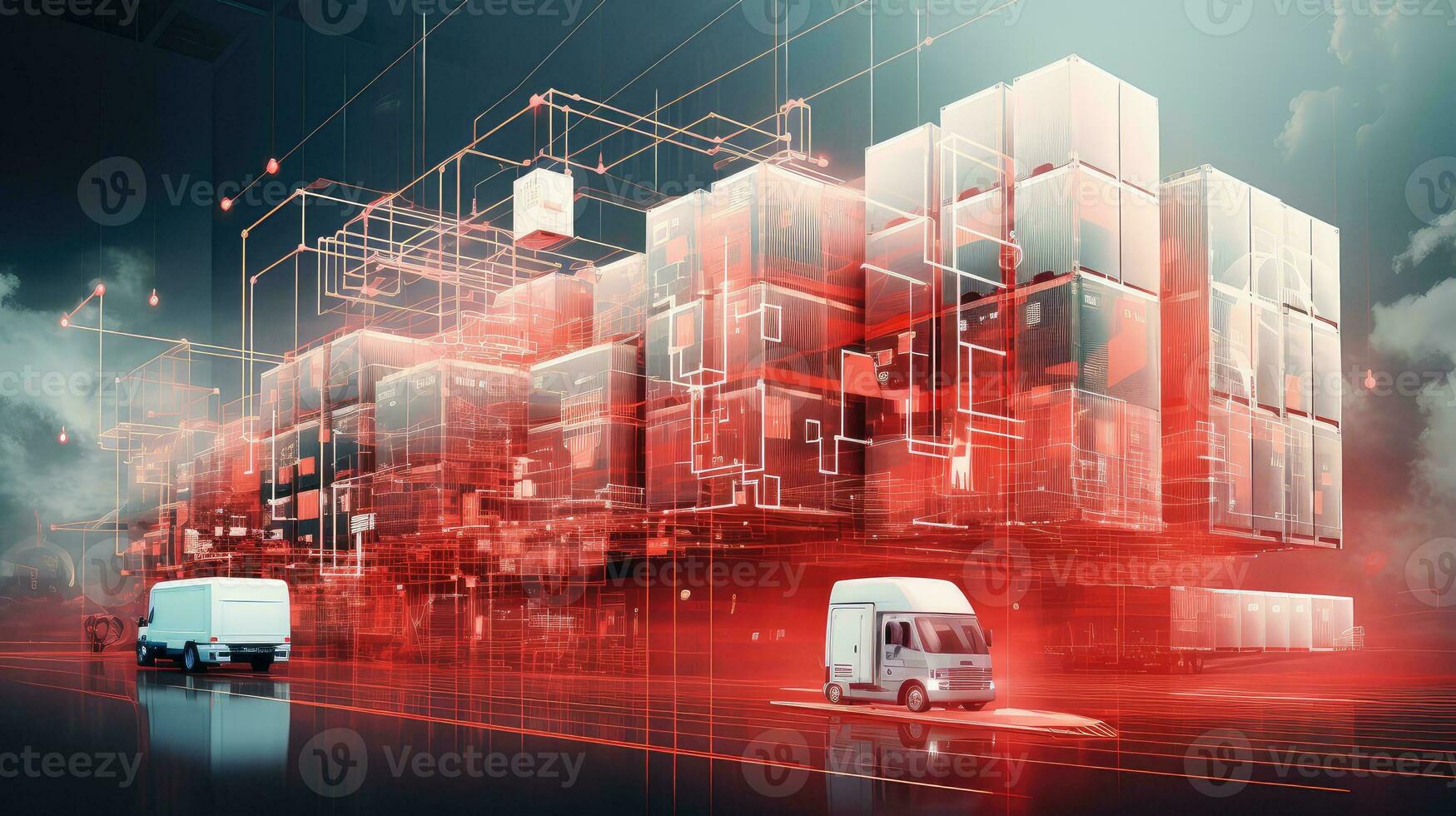 Industry Logistics Artificial Intelligence Ai Generated 29709279 Stock