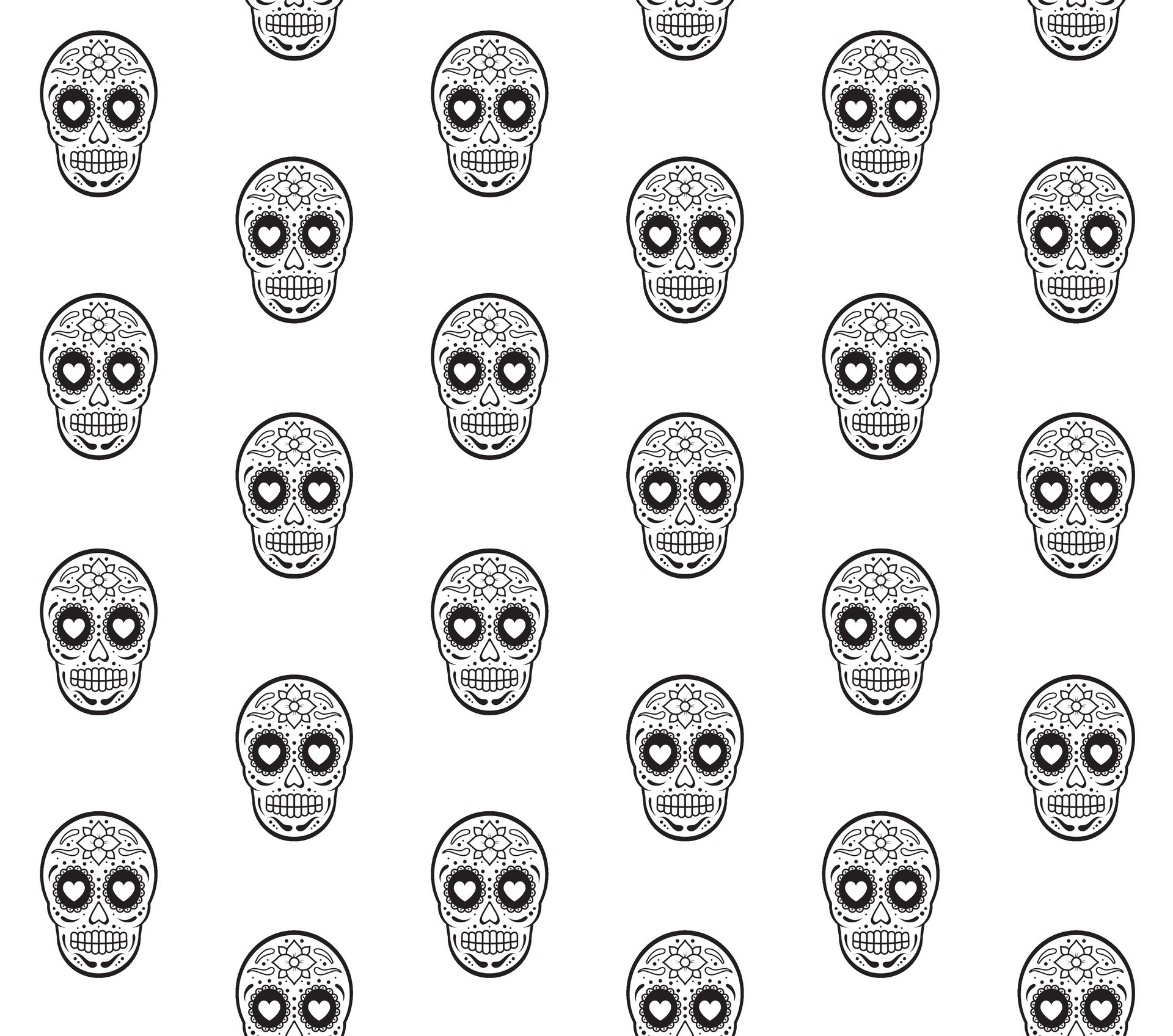 Vector Seamless Pattern Of Mexican Sugar Skull 29709749 Vector Art At