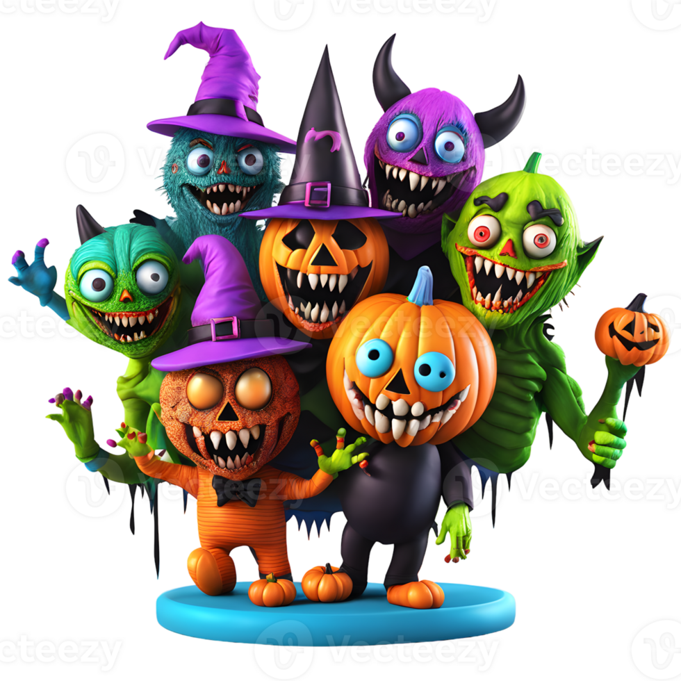 Halloween Monster Clipart, Happy Halloween Day Design, Generative AI ...
