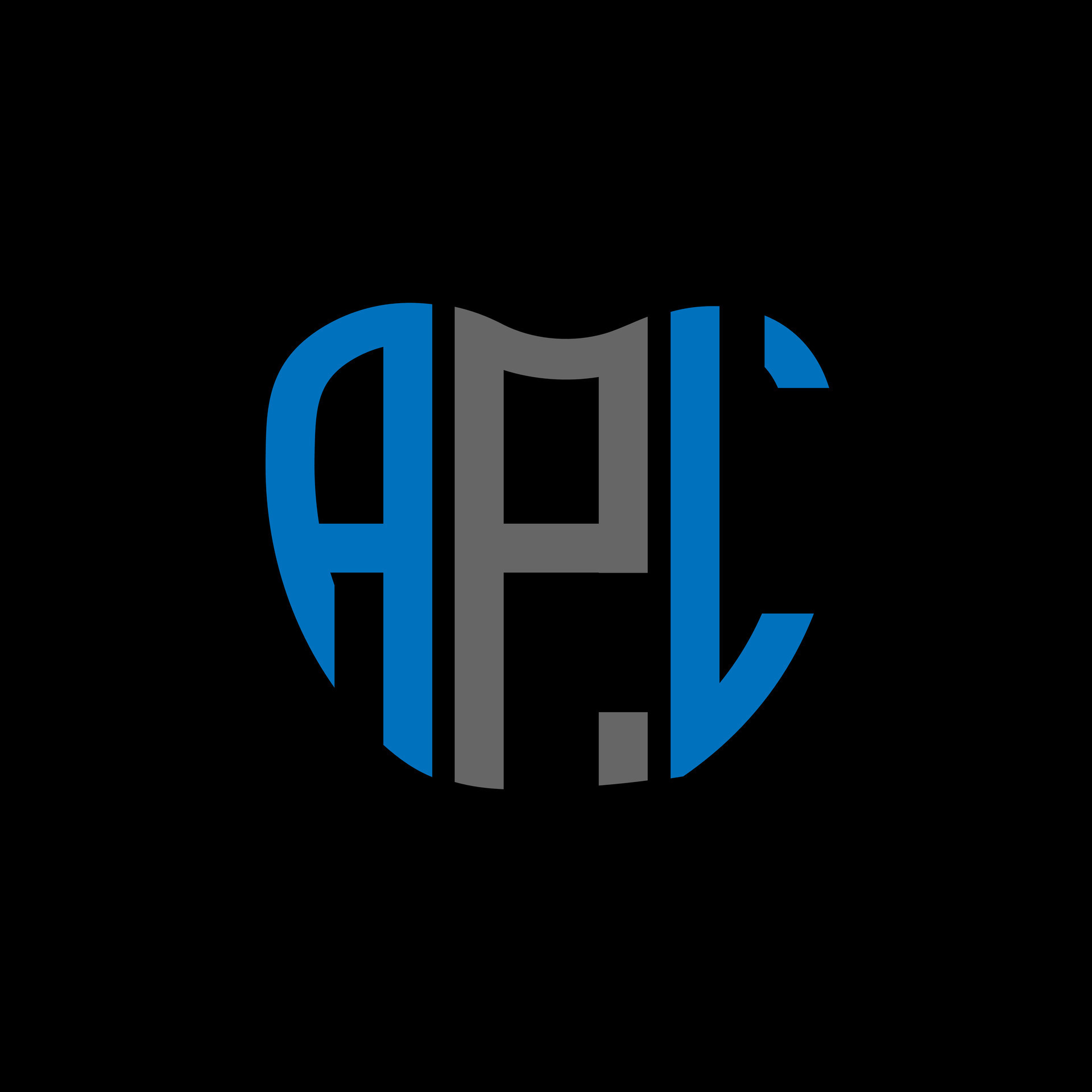 APL letter logo creative design. APL unique design. 29710569 Vector Art ...