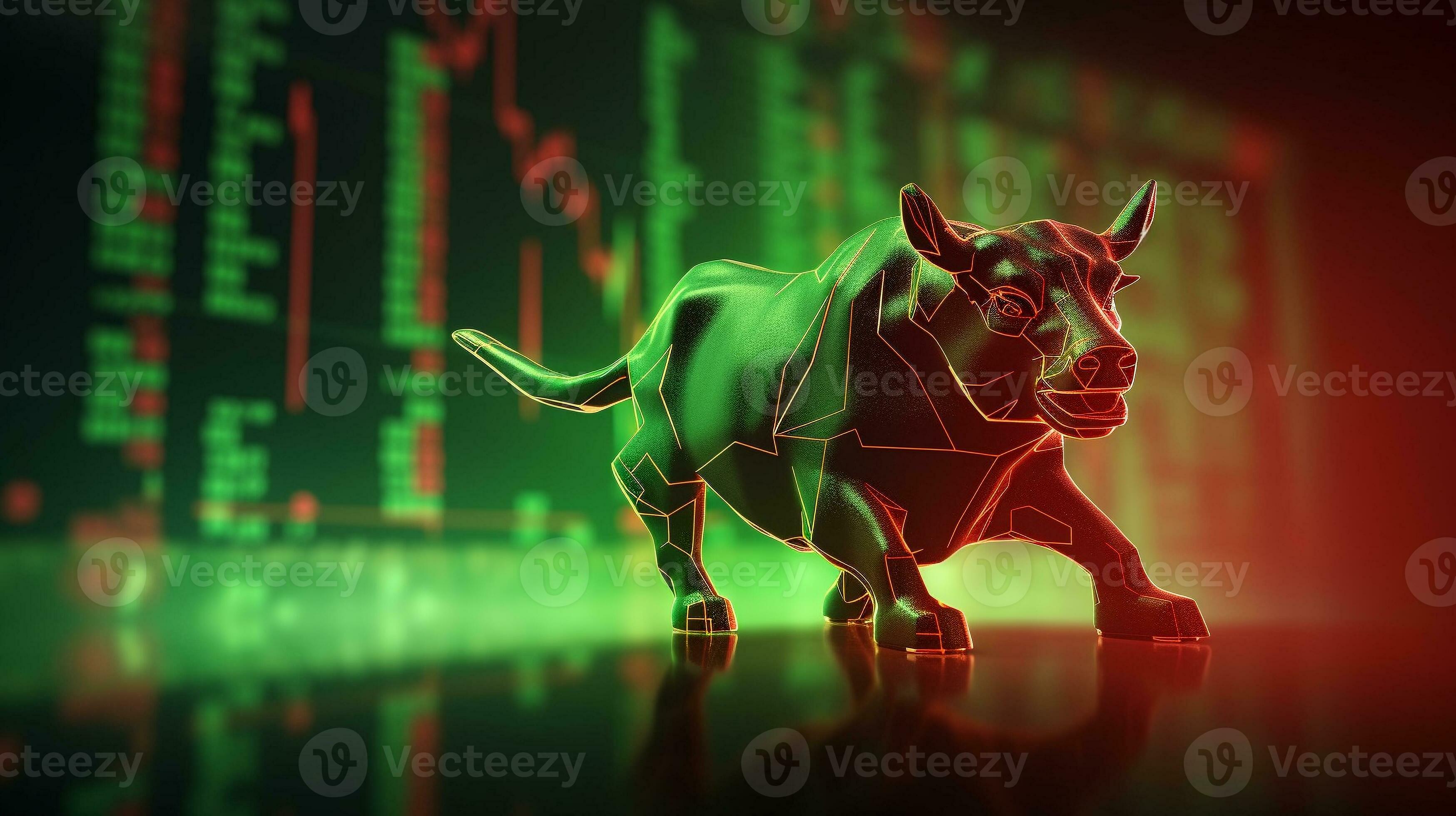 AI Generated stock bull market design concept background. 29722260 ... AI Generated stock bull market design concept background. 29722260 ...