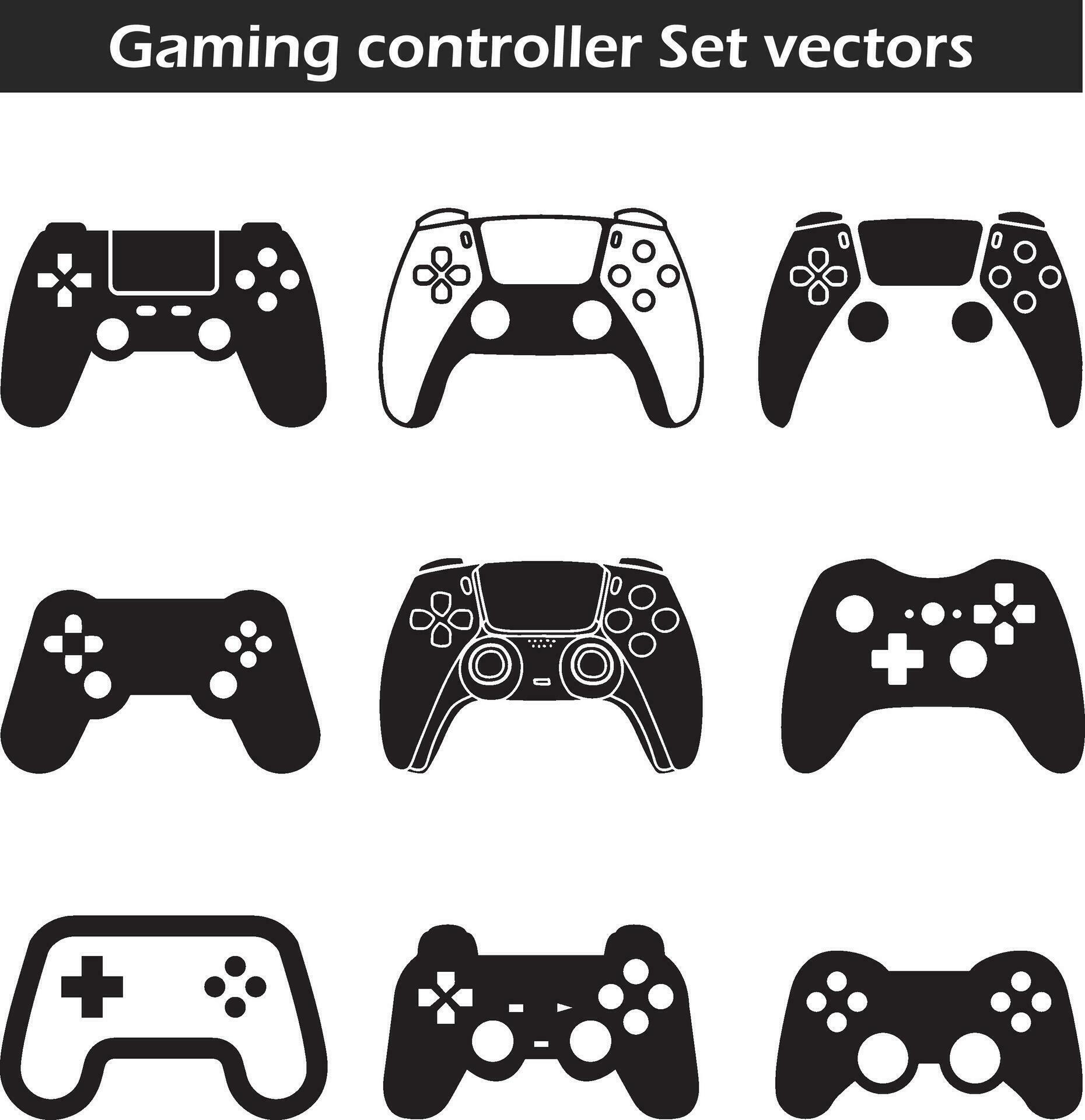Gaming controller vector Concept on White Background, game controller ...