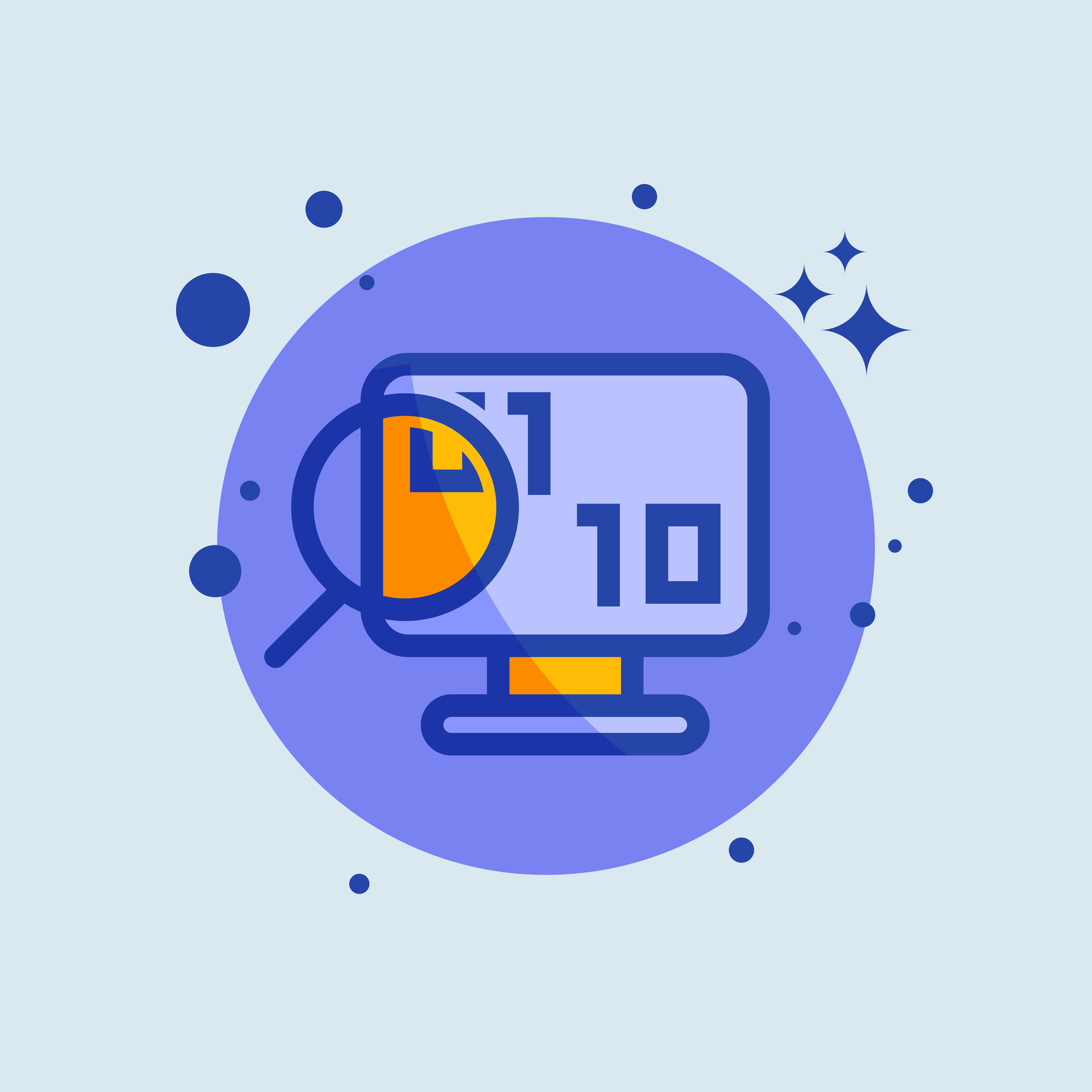 Binary flat illustration. Programming signs vector illustration ...