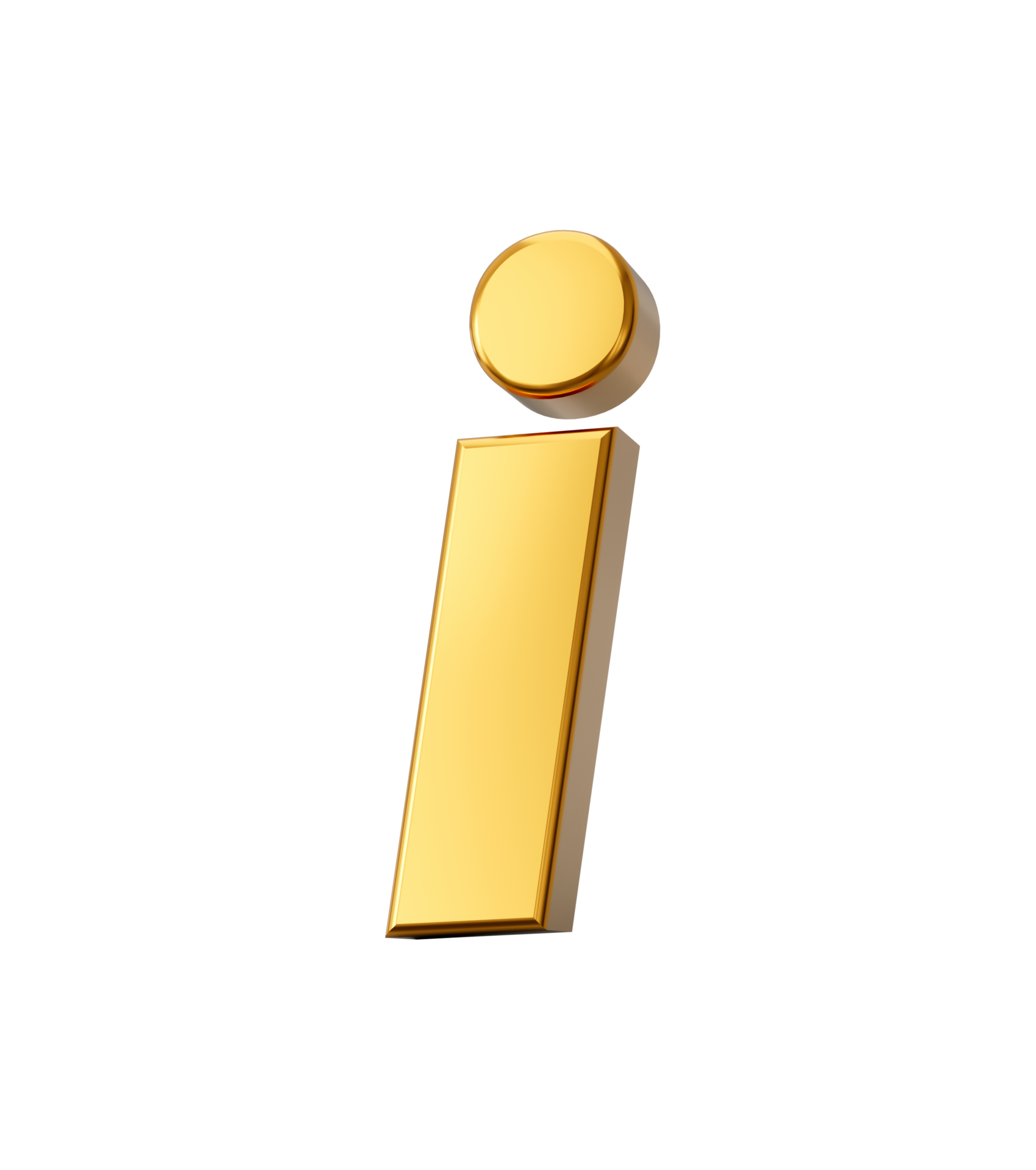 Golden alphabet i 3D Golden small Letters 3d Illustration 29726343 PNG