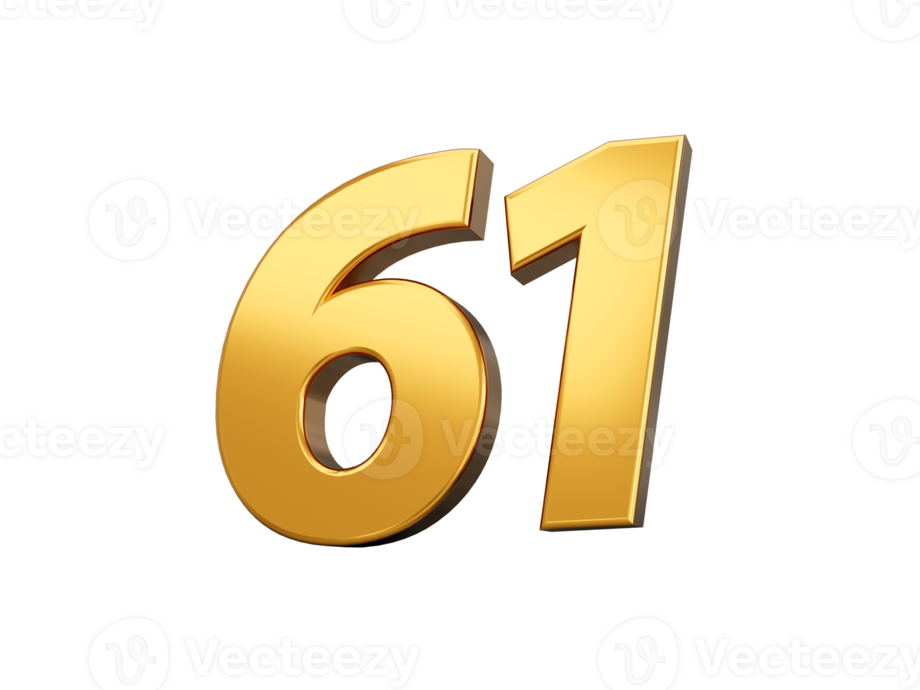 Gold Number 61 Sixty One Shiny 3d Number Made Of Gold 3d Illustration gold-number-61-sixty-one-shiny-3d-number-made-of-gold-3d-illustration