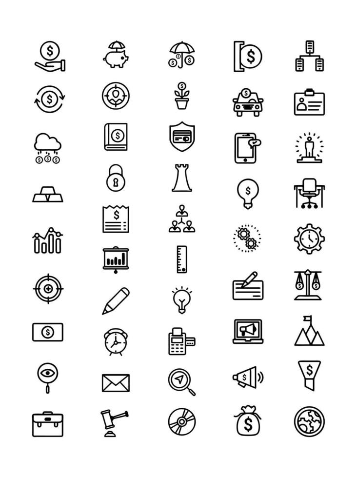Set of Business and Finance icons 29737151 Vector Art at Vecteezy