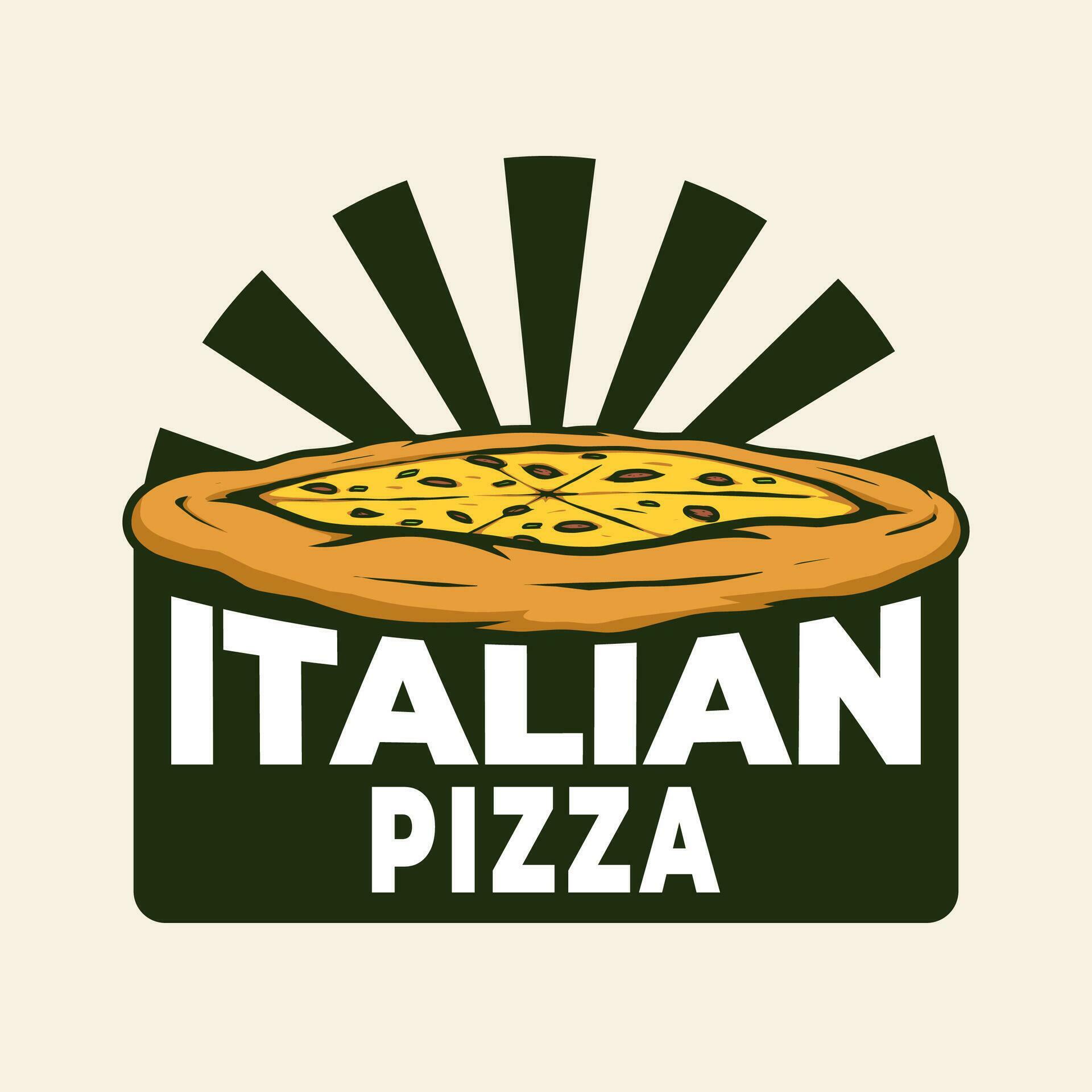 Italian pizza logo design template 29747634 Vector Art at Vecteezy